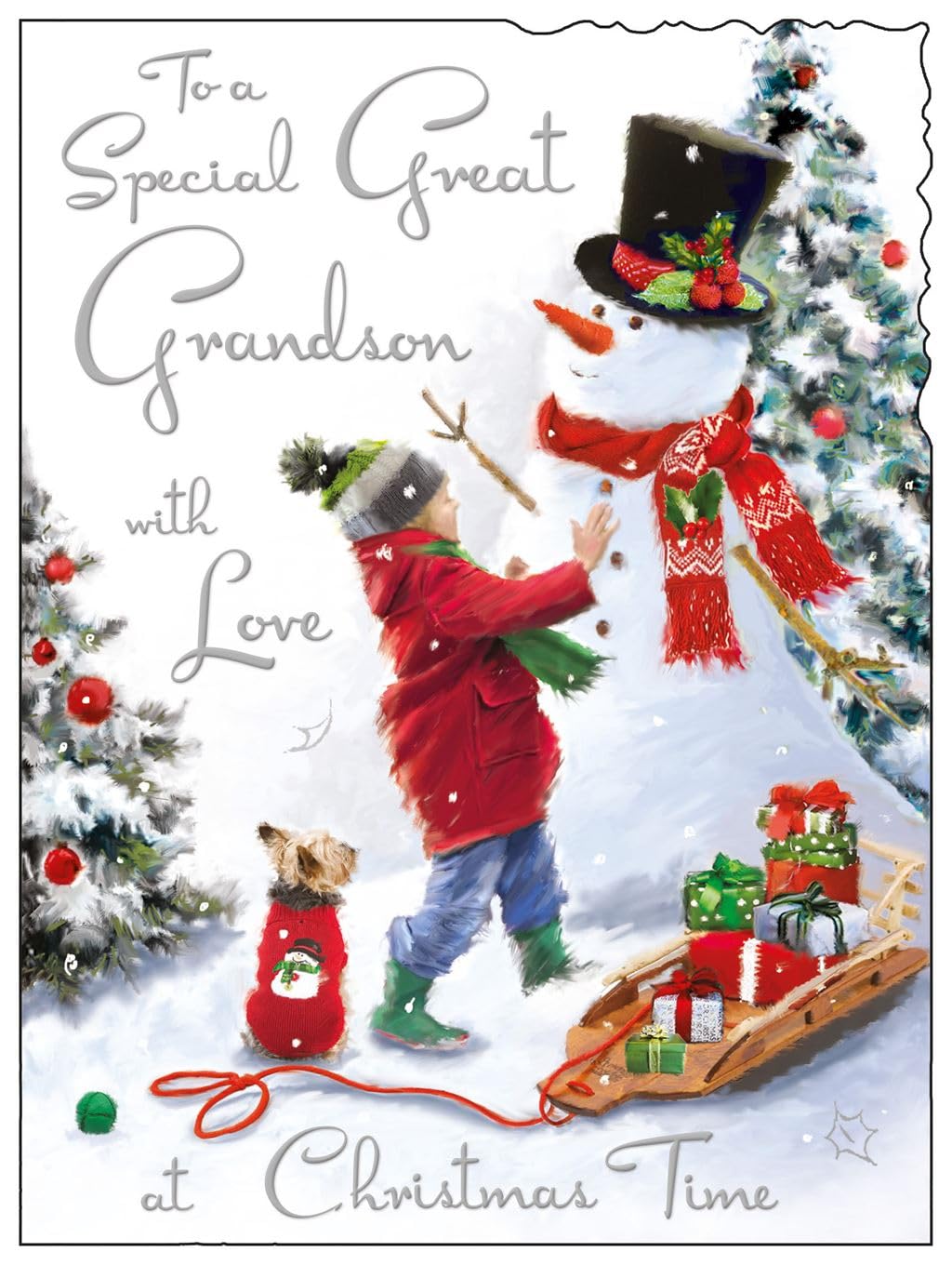 Jonny Javelin Special Great Grandson Christmas Card - Boy Making ...