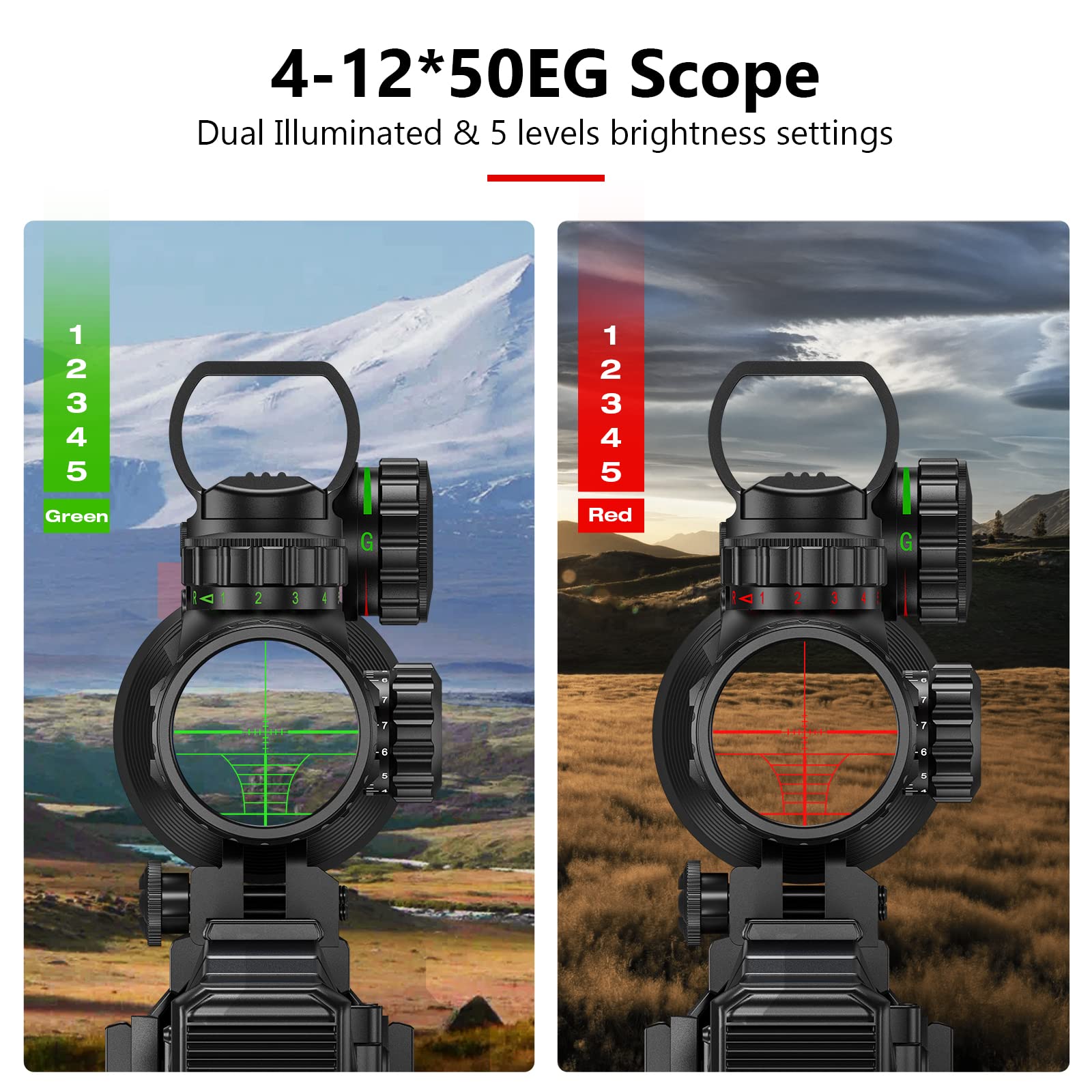 Snapklik.com : Riflescope Combo 4-12x50EG Dual Illuminated Optics ...