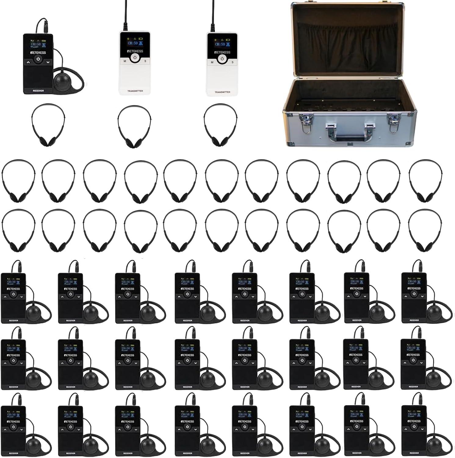 Amazon.com: Retekess TT116 Wireless Tour Guide System, Tour Guide ...