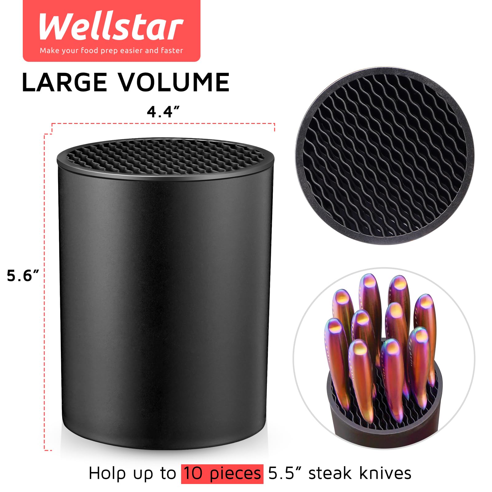 Snapklik.com : 55” Steak Knife Block Holder Without Knives - Kitchen ...