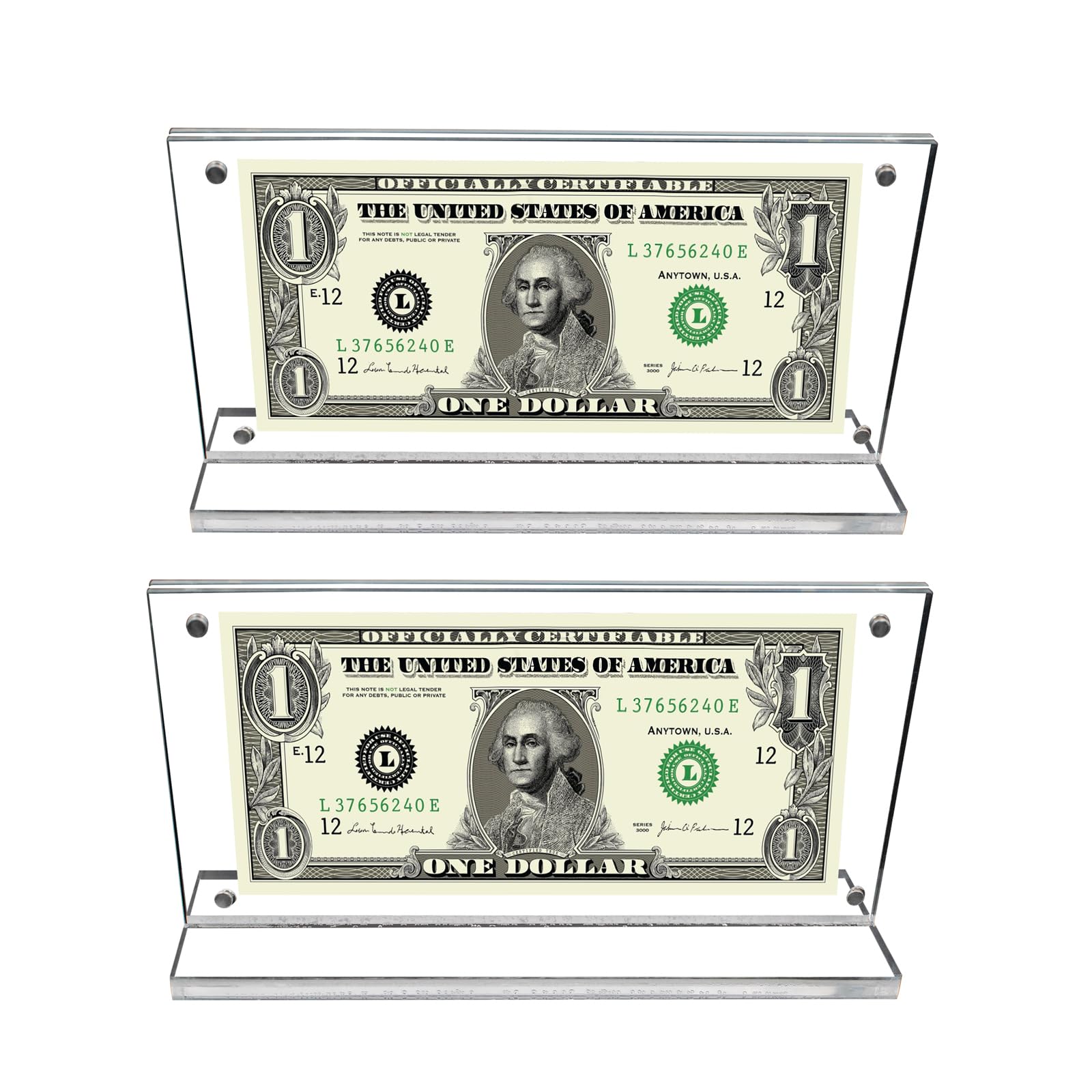 Amazon.com : Acrylic Dollar Bill Frame Clear Bill Holders Currency ...