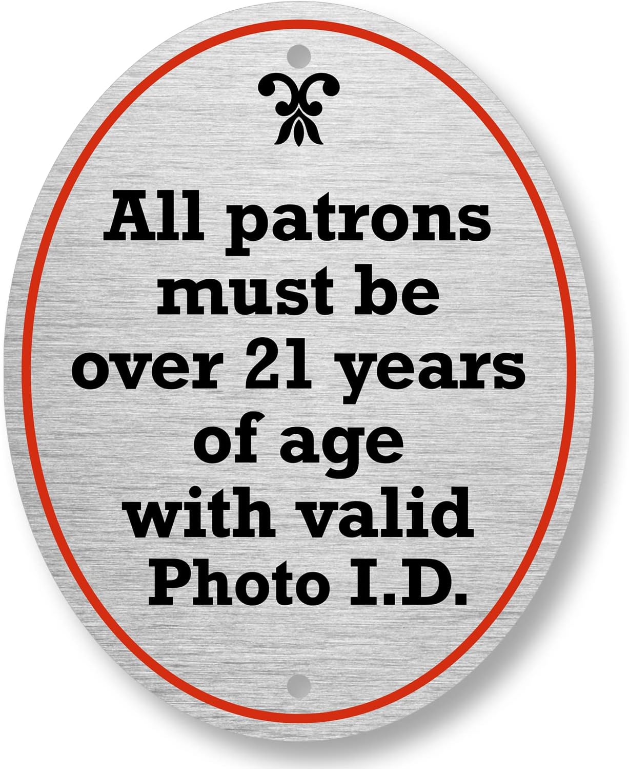 Amazon.com : SmartSign 5 x 4 inch “All Patrons Must Be Over 21 Years Of ...
