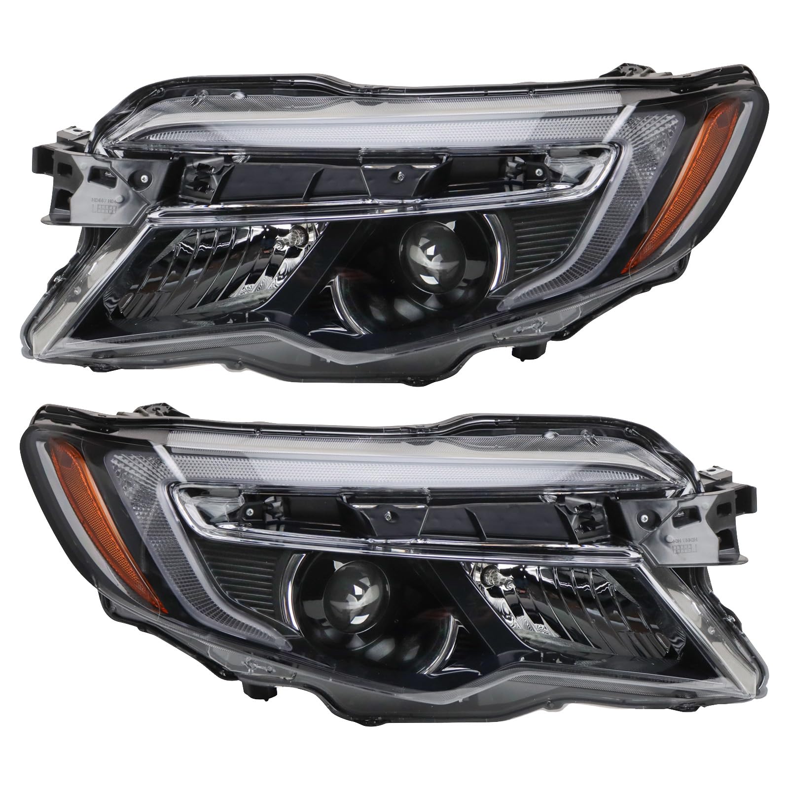 TRQ Headlight Assembly Set Headlights Driver & Passenger Side ...