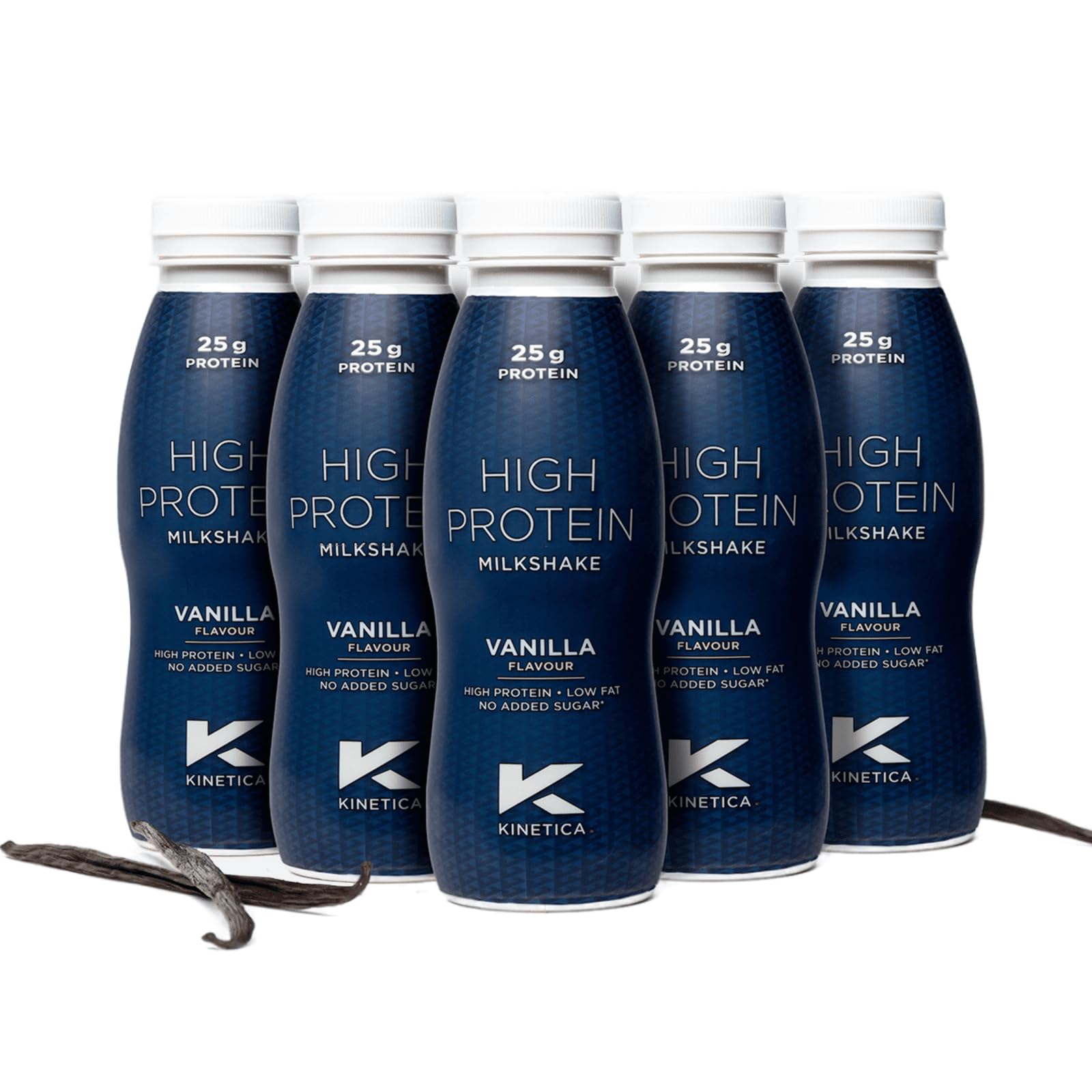 Kinetica Ready-to-Drink Protein Shake, 12 X 330mls, 165 cals, 25g Protein per Bottle, Low Fat ...