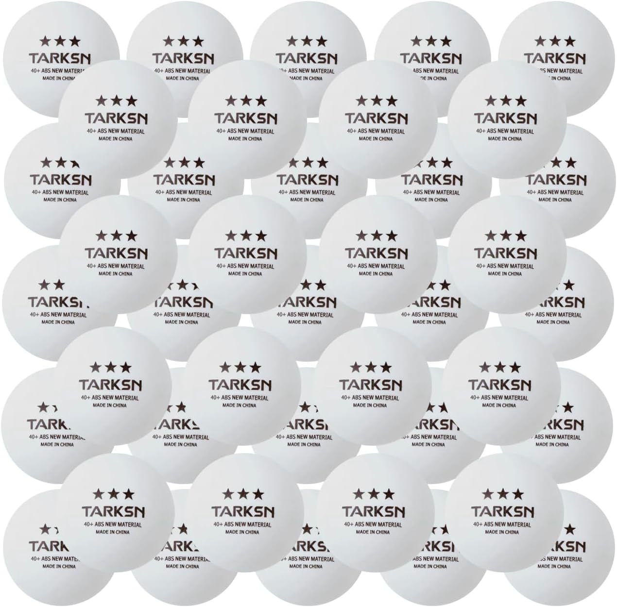 Hotolove 50-Pack 3-Star 40+ ABS Ping Pong Balls, Advanced Training ...