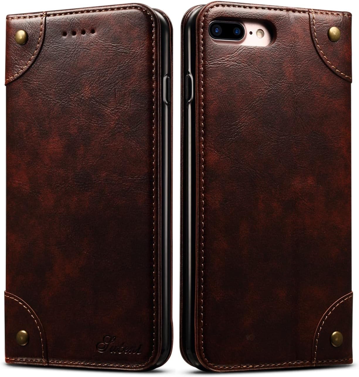 Amazon.com: DuckSky for iPhone 7 Plus/8 Plus Genuine Leather Wallet ...