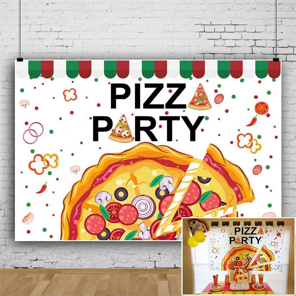 Amazon.com : Pizza Shop Birthday PartyPhotography Background Kids ...