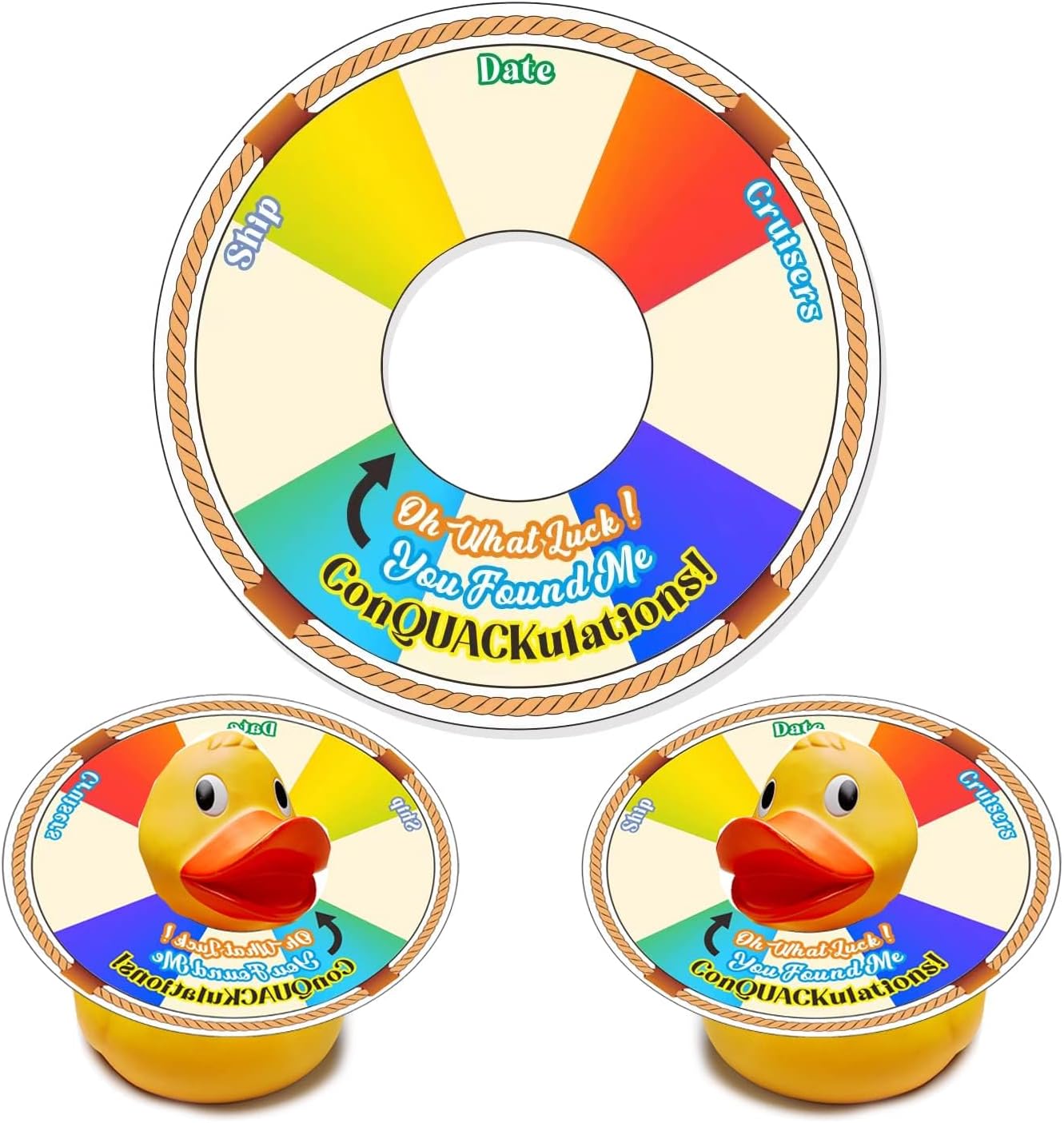 Duck Tags, Cruising Game Cards, 35 Pack, 3 x 3 Inches, Life Preserver ...