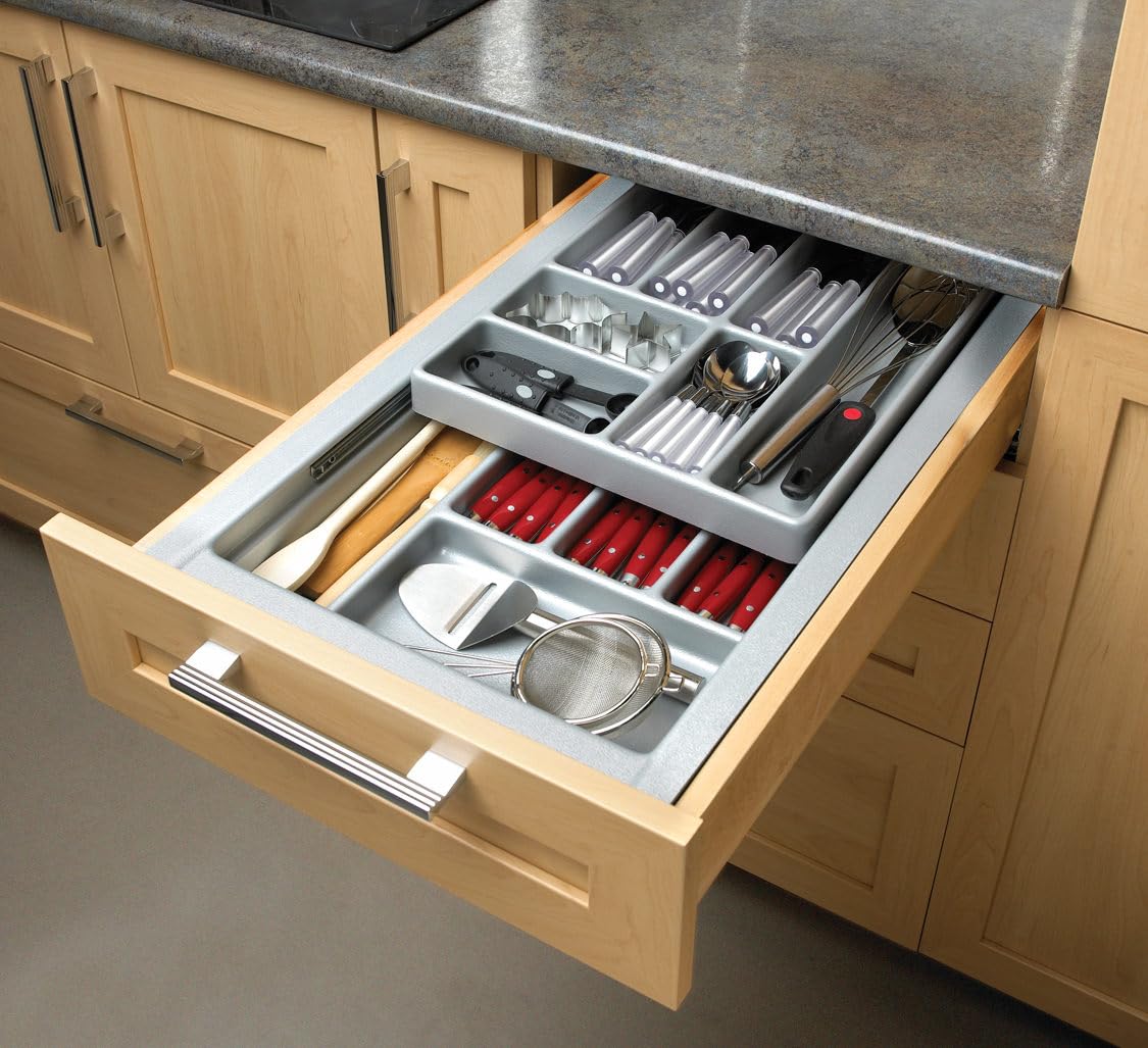 RICHELIEU 2-Layer Kitchen Drawer Organizer - Cutlery Tray Double ...