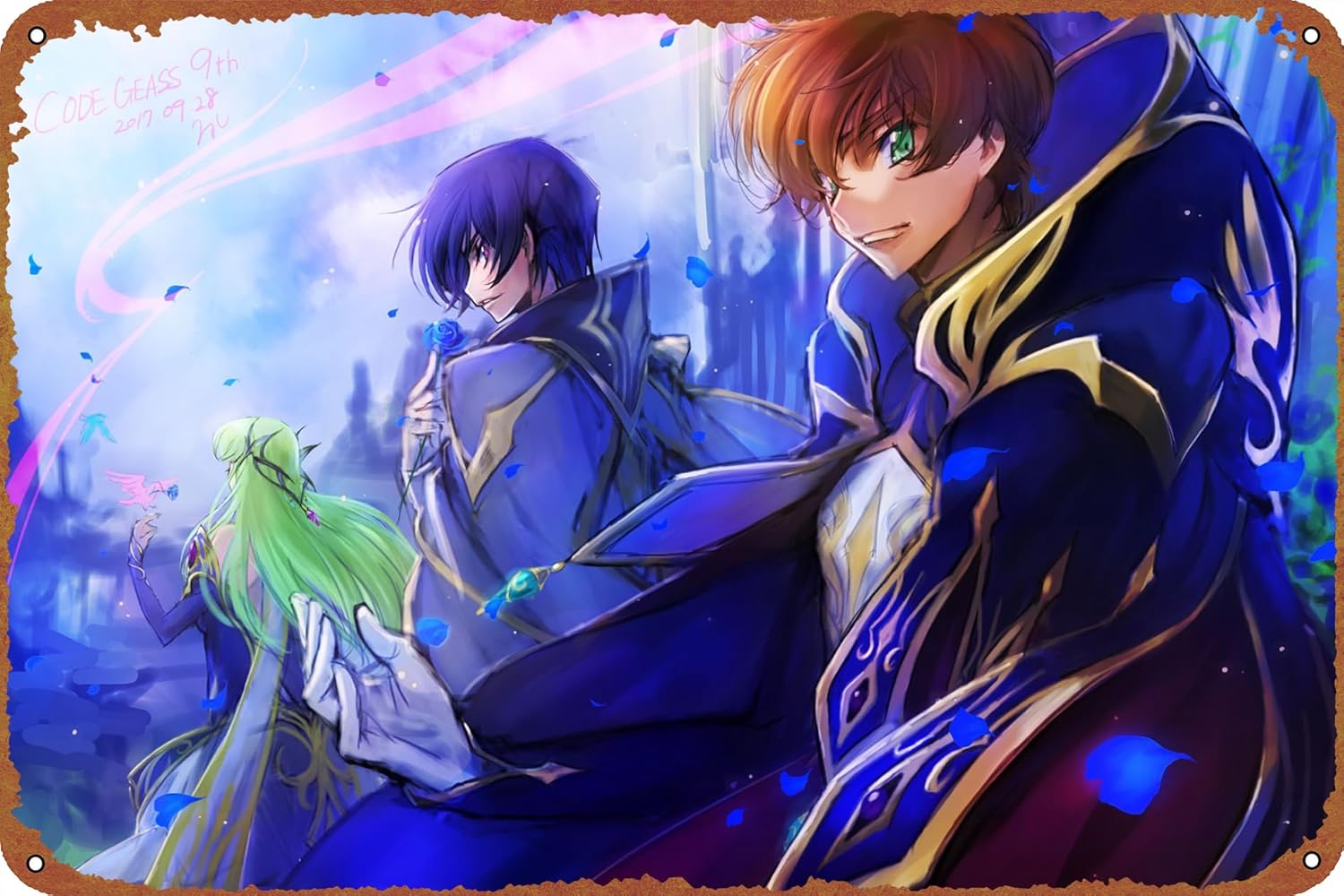 Amazon.com : Lelouch Lamperouge Suzaku Kururugi Code Geass C C Metal ...