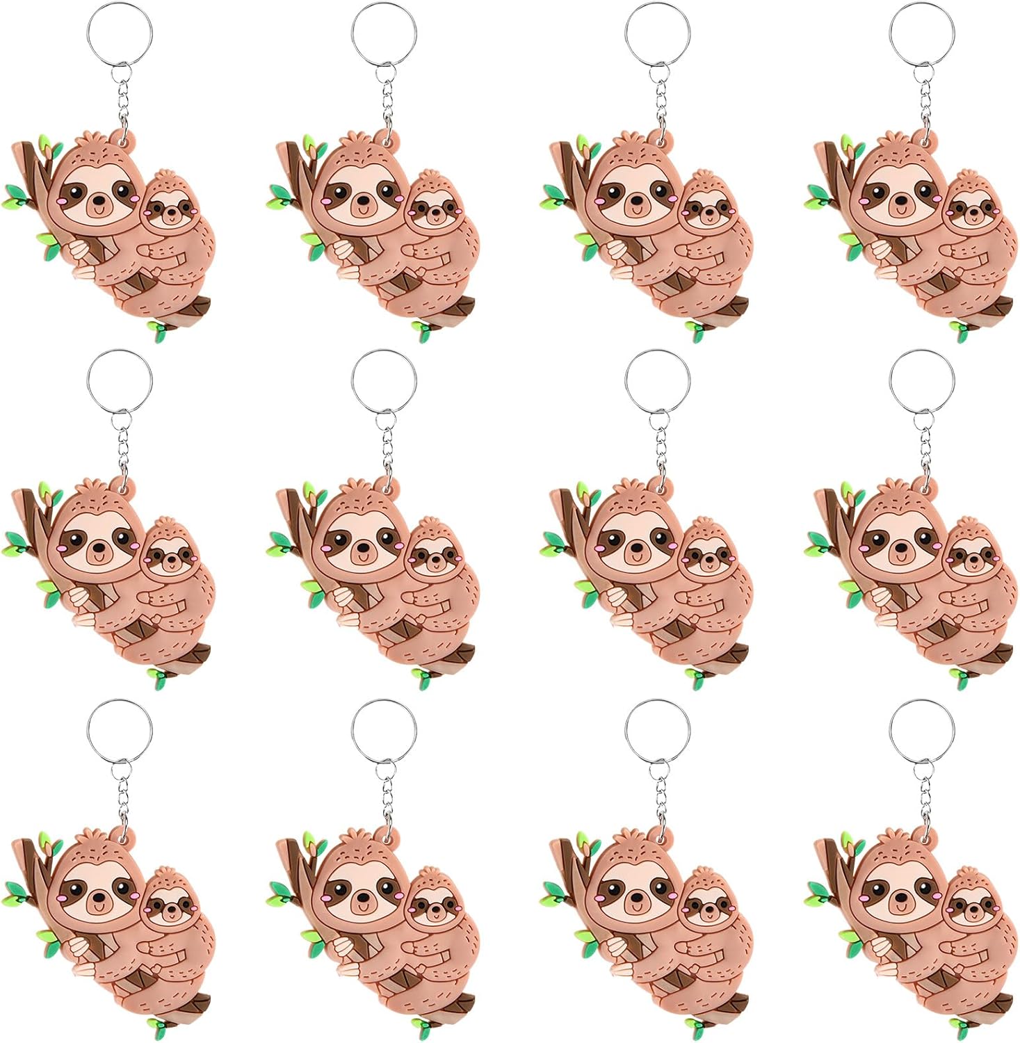 Amazon.com: Mirabuy 24 Pack Sloth Keychains for Sloth Themed Party ...