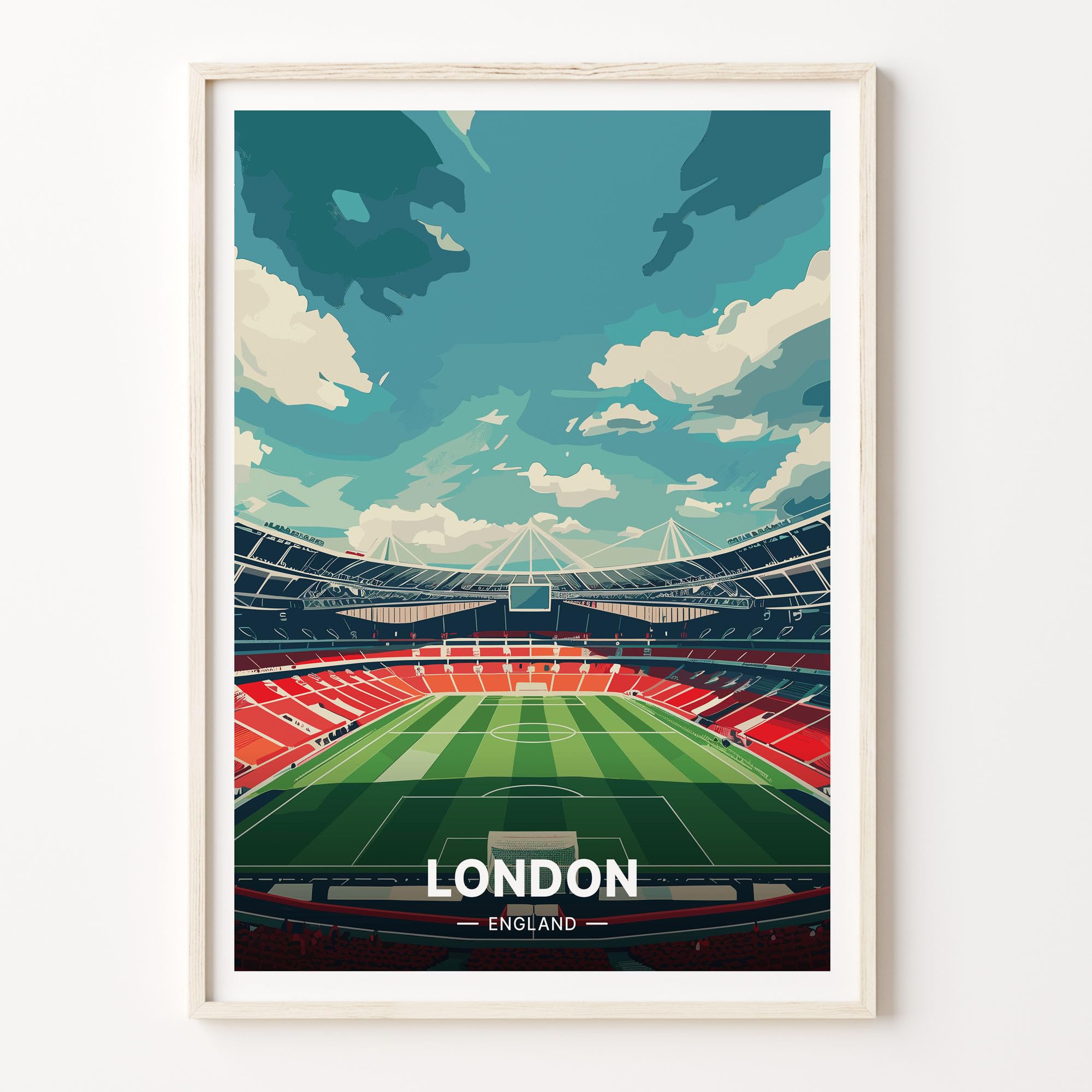 Amazon.com: London England Emirates Stadium Poster, Arsenal Travel Art ...