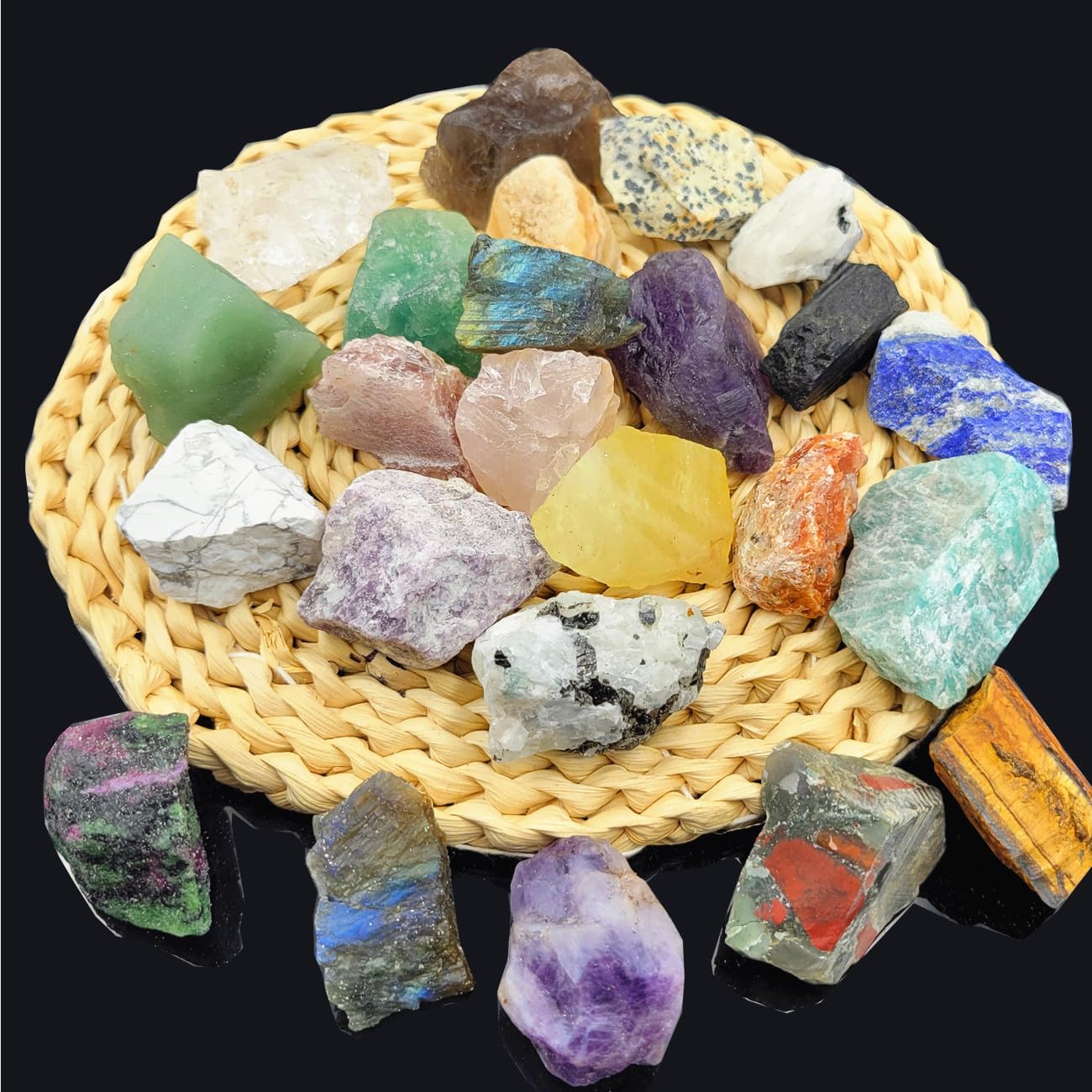 Amazon.com: 25Pcs+ (1.8lb) Natural Rocks for Tumbling,22Kinds+ Bulk ...