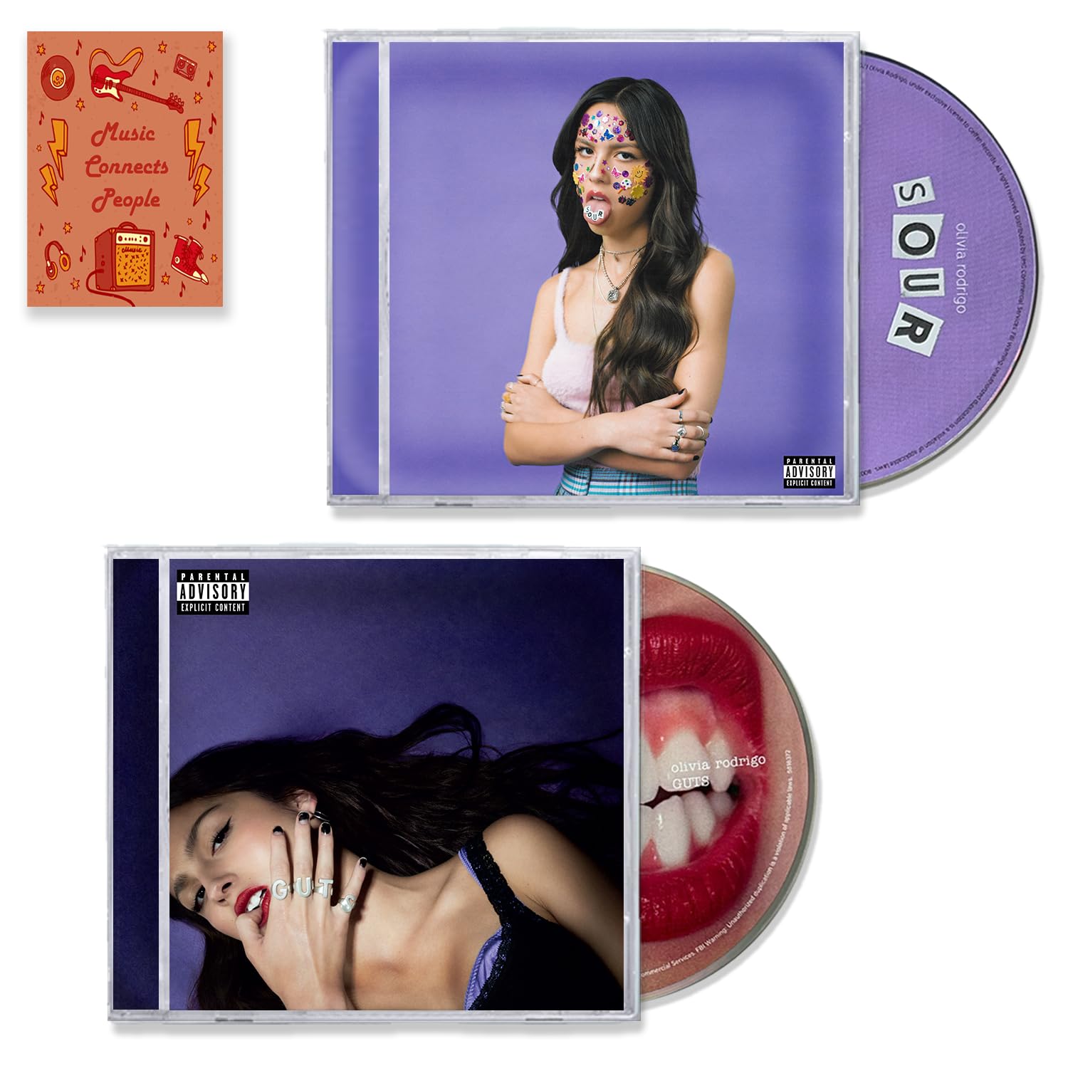 Olivia Rodrigo Complete CD Discography Collection: Sour / Guts / + Including Bonus Art Card ...