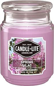 Amazon.com: Candle-Lite Everyday Aromatherapy Candle Spring Lilac Scented, 18 oz : Health ...