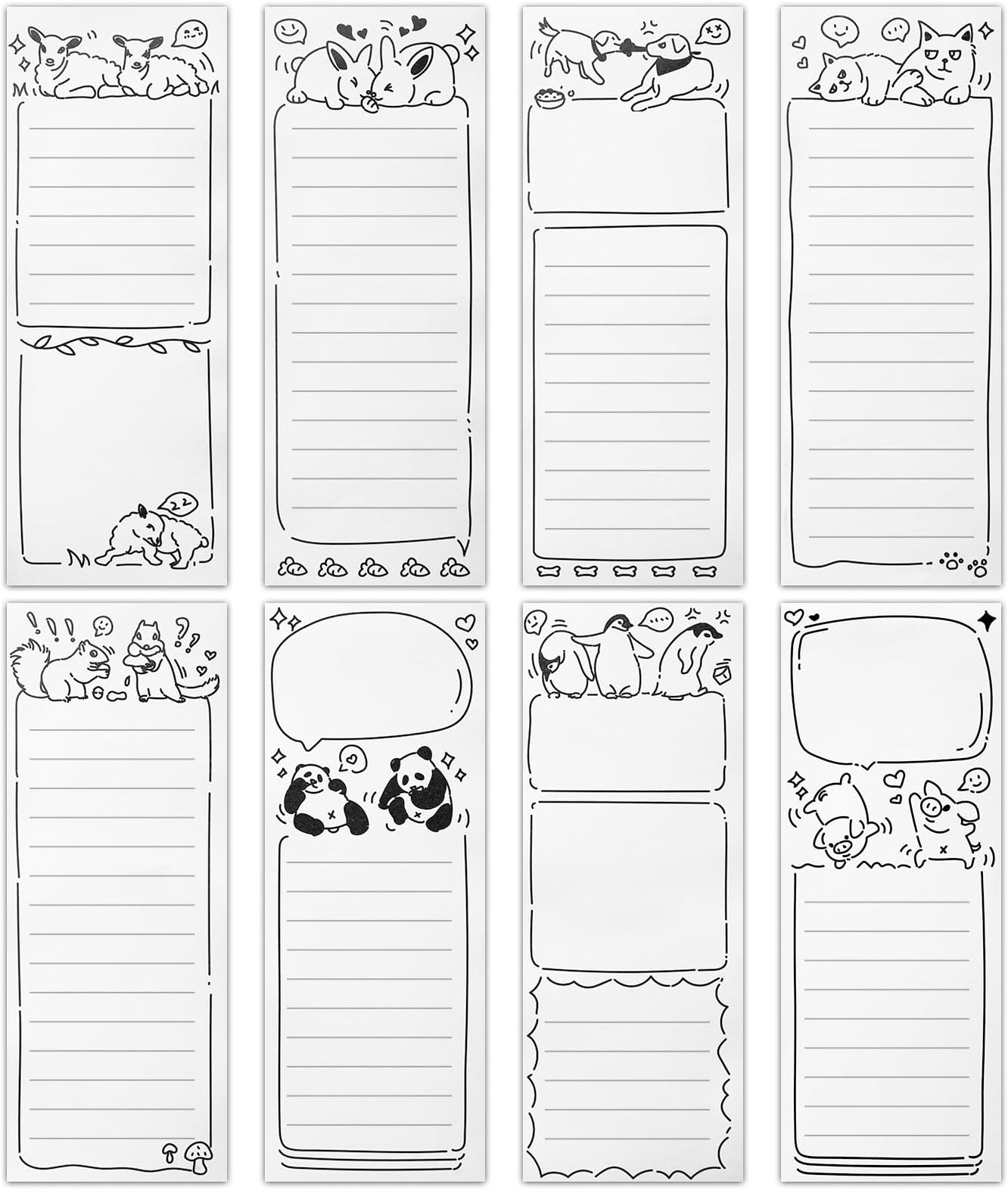 Amazon.com : 12 Large Magnetic Notepads – Notepads for Grocery List ...