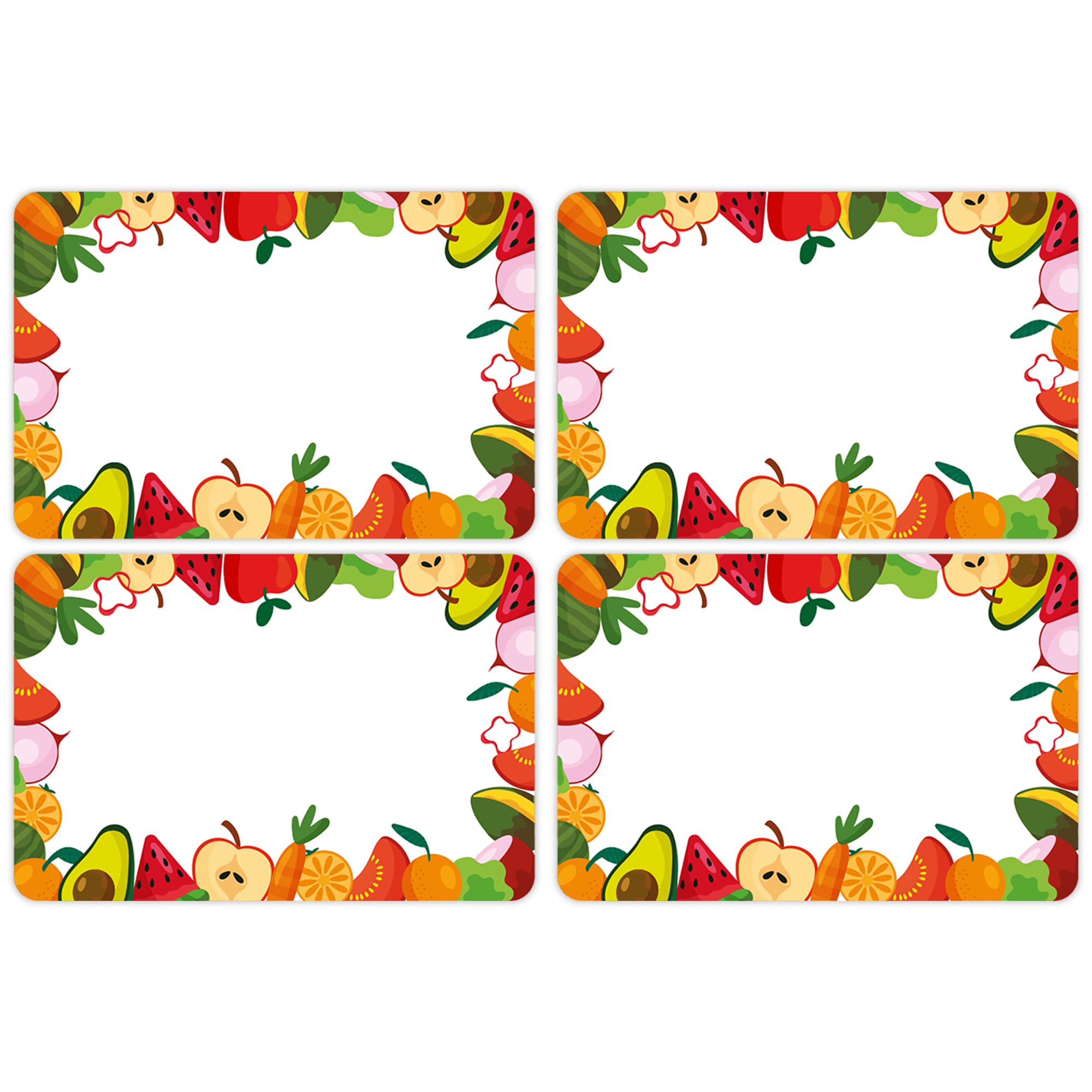 200 Pcs Fruit Name Tags Stickers Self Adhesive Cute Fruits | Desertcart ...