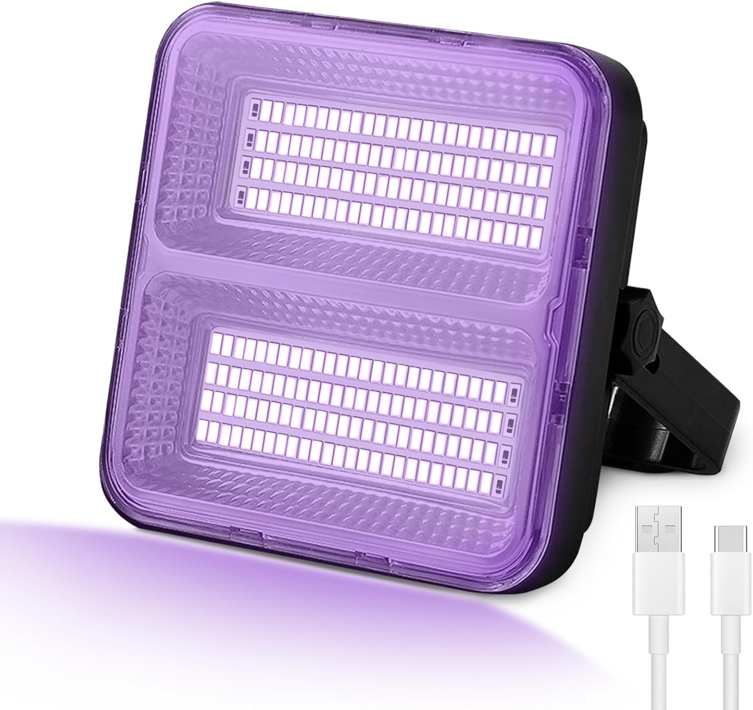 WINNIW Rechargeable Black Light, Dimmable UV Blacklight, 100W LED 395 ...