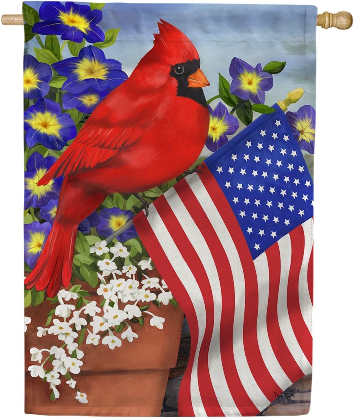 Amazon.com : Toland Home Garden 1010383 American Fence Patriotic Flag ...