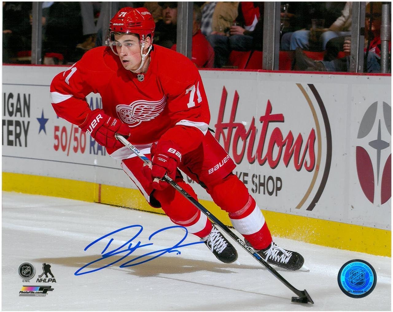 Dylan Larkin Autographed Detroit Red Wings 8x10 Photo #5 - Along the ...