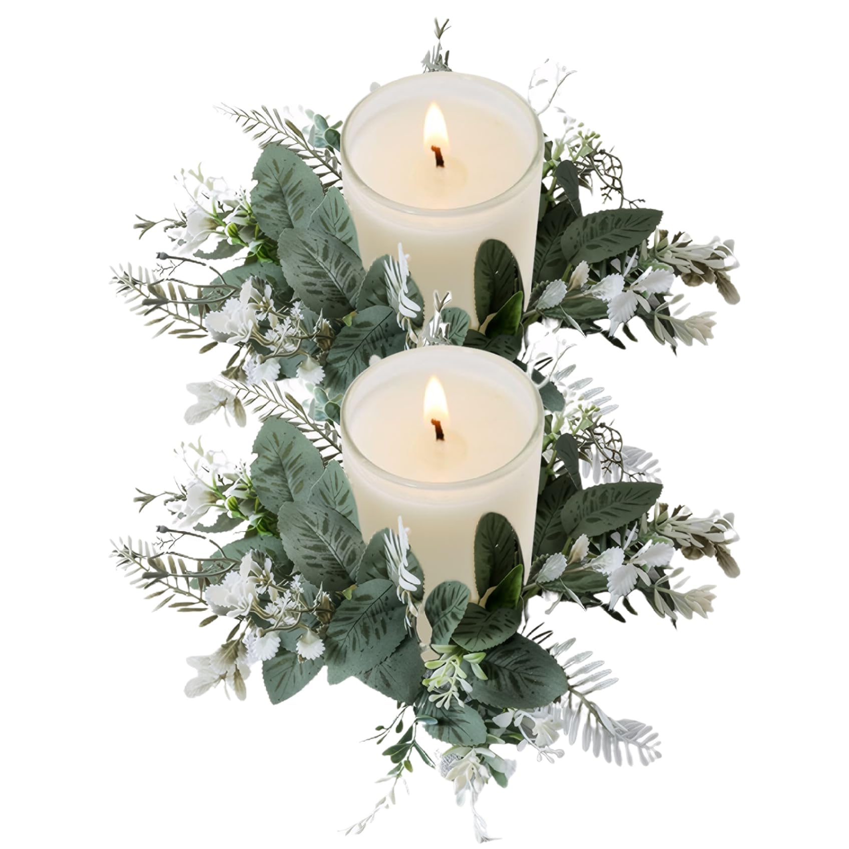 Generic Candle Centerpieces Handmade Unscented Light Teal Turquoise