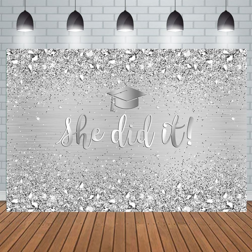 Amazon.com : Aperturee 7x5ft Congrats Graduation Backdrop Banner ...