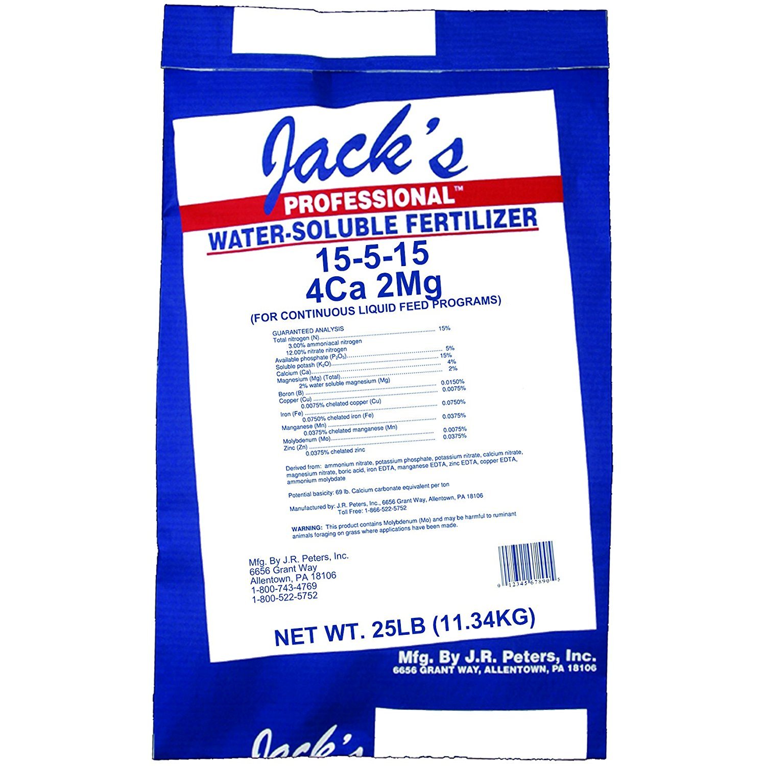 JR Peter s Jack s Professional Calcium Magnesium LX 15 5 15 Fertilizer jr-peter-s-jack-s-professional-calcium-magnesium-lx-15-5-15-fertilizer