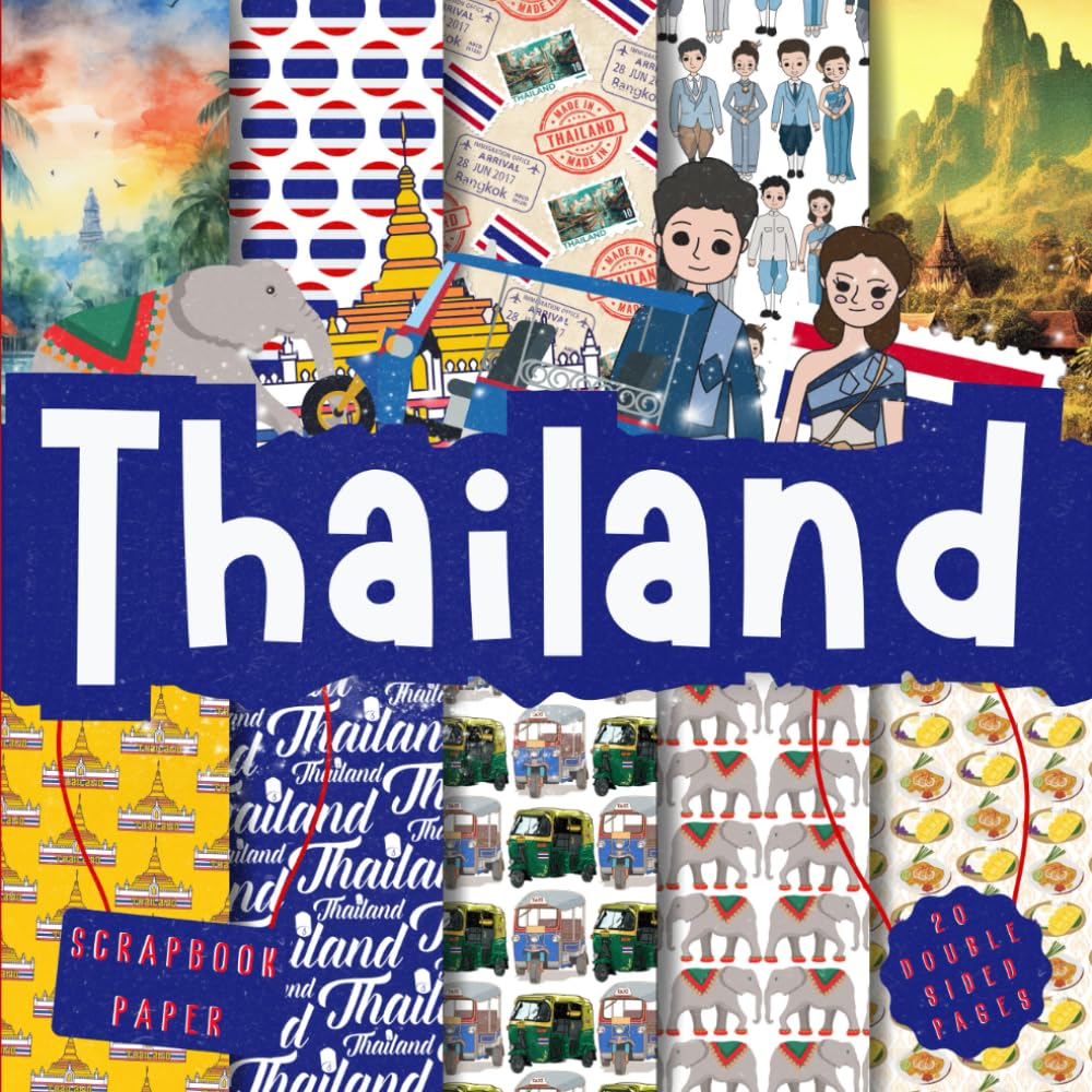 Thailand scrapbook paper, 20 Double Sided Sheets: Versatile Decorative ...
