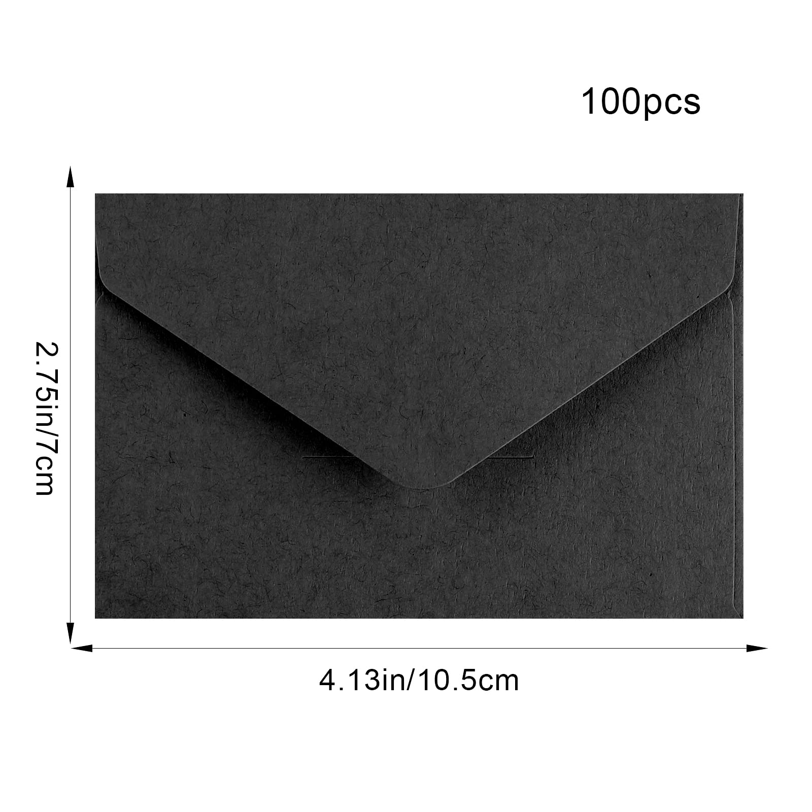 Snapklik.com : 100 Pack Black Mini Envelopes 4"x275" - Small Gift Card ...