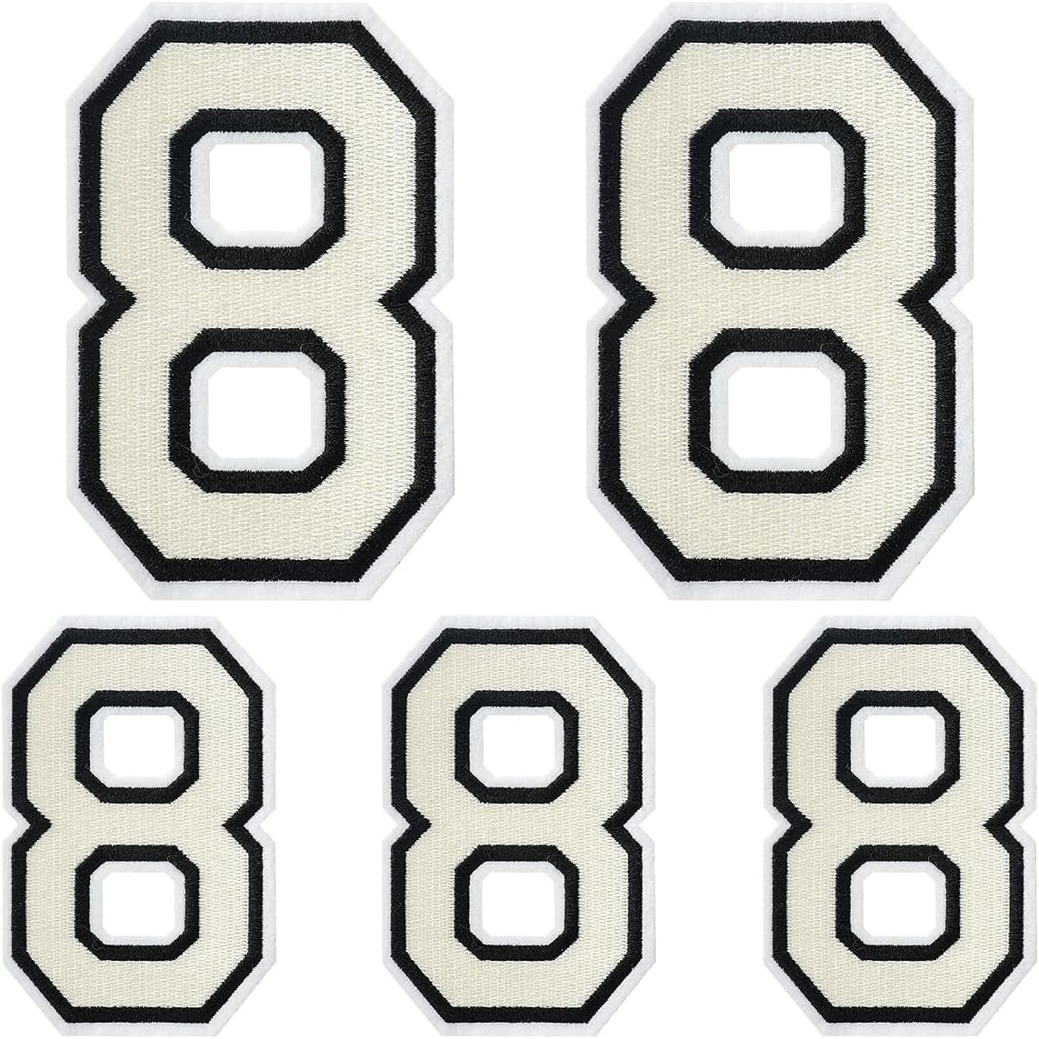 Amazon.com: Iron on Numbers Patches, 5 Pieces Full Embroidered Numbers ...