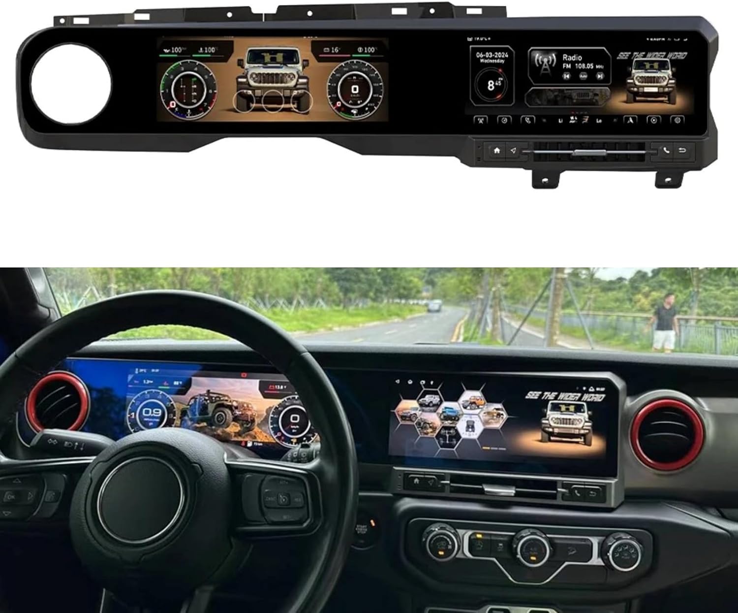 Amazon.com: 10.9 Inch Dual Screens Car Stereo Android Radio Digital ...