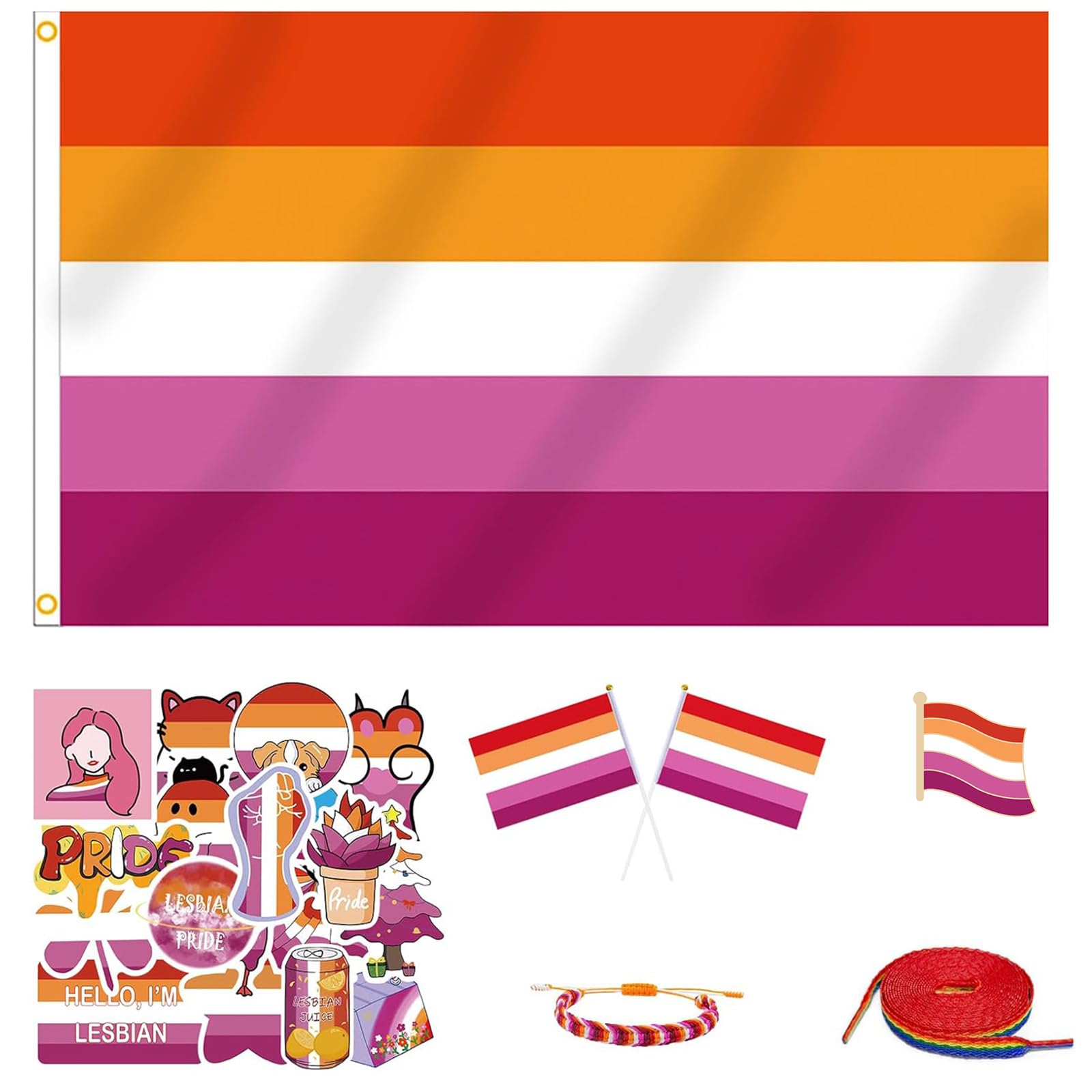 Meplum Pride 3x5 Ft Lesbian Flag Wlw Lesbian Pride Stuff