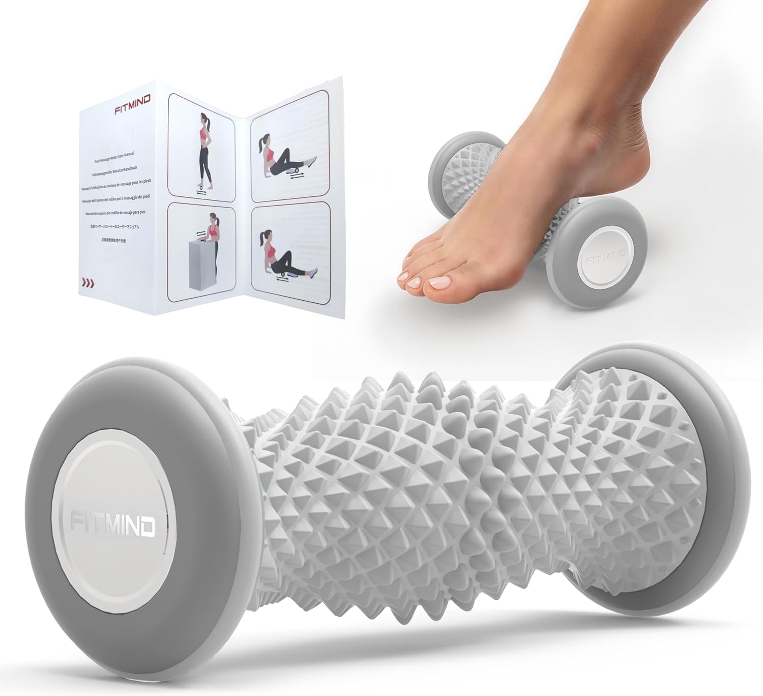 Amazon.com: FITMIND Foot Roller Massager for Plantar Fasciitis Relief ...