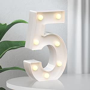 Amazon.com: wbhh Marquee Numbers,Led Light Up Number Marquee Letters ...