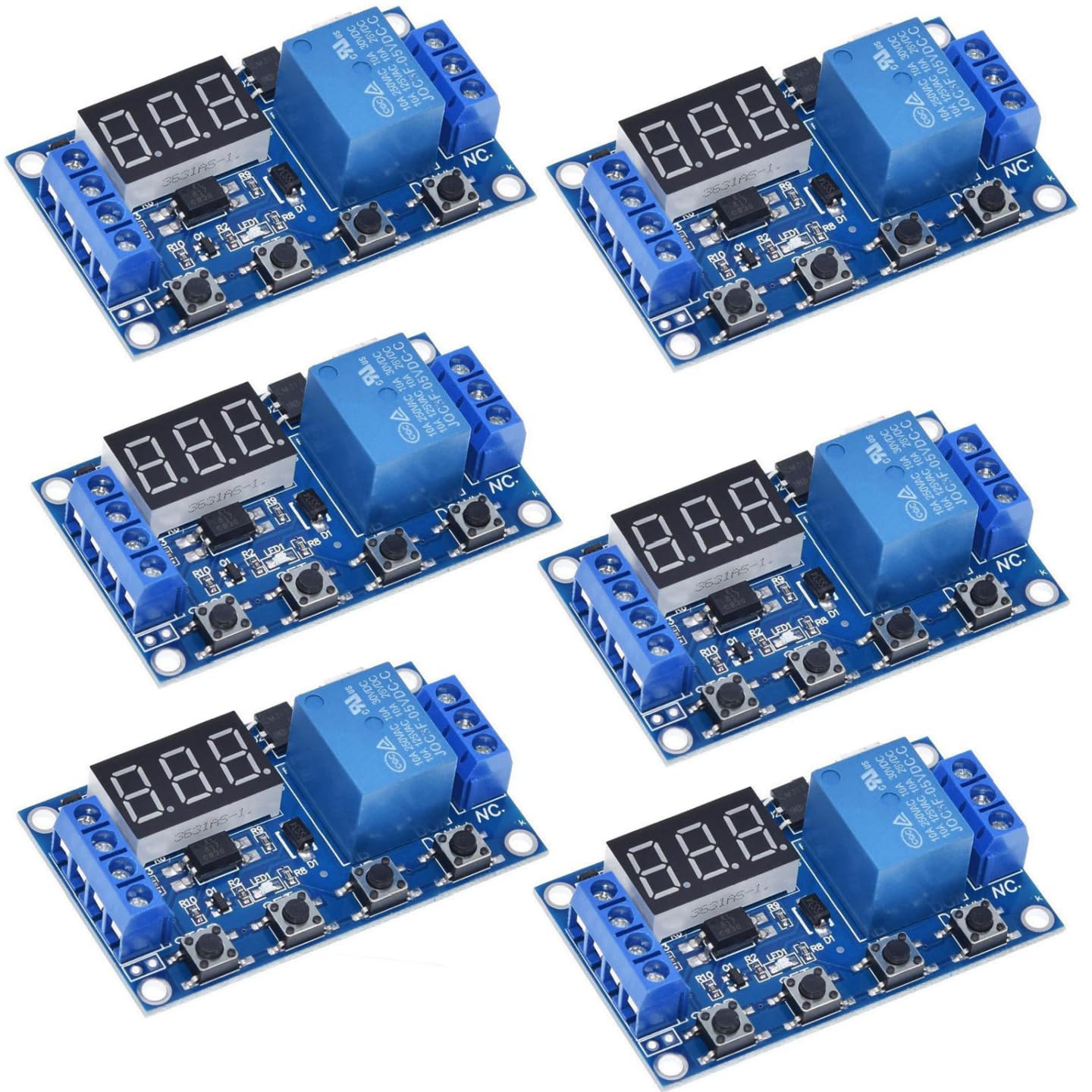 Amazon.com: 6 PCS Timer Relay Module DC 6-30V Timer Relay Programmable ...