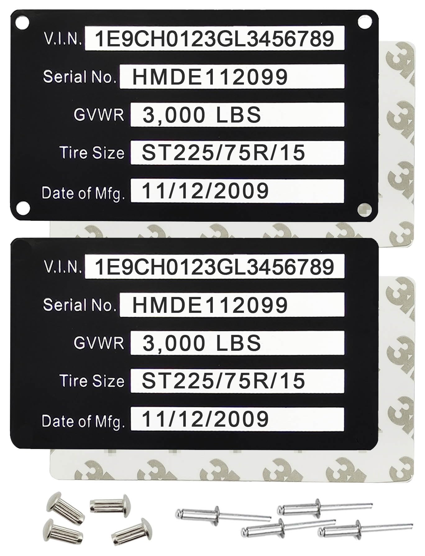 Amazon.com: Custom VIN ID Plate for Trailer, Data TAG Model ...