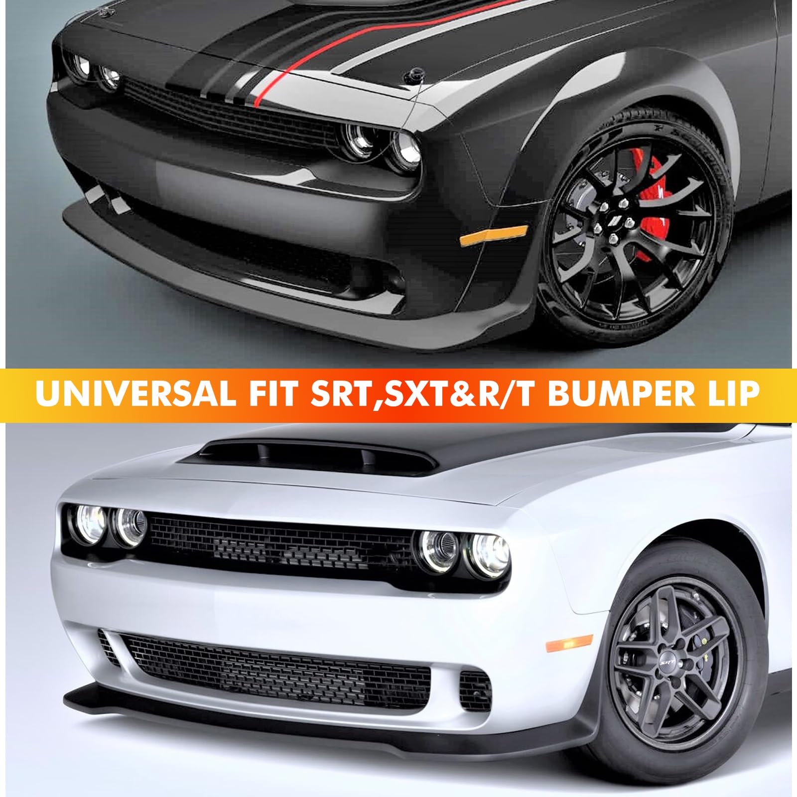 Snapklik.com : Front Bumper Lip Fit For 2012-2023 Dodge Challenger SXT ...