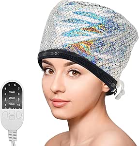 Amazon.com: Hair Steamer Cap, Portable Hair Care Hat with 10 Mode ...