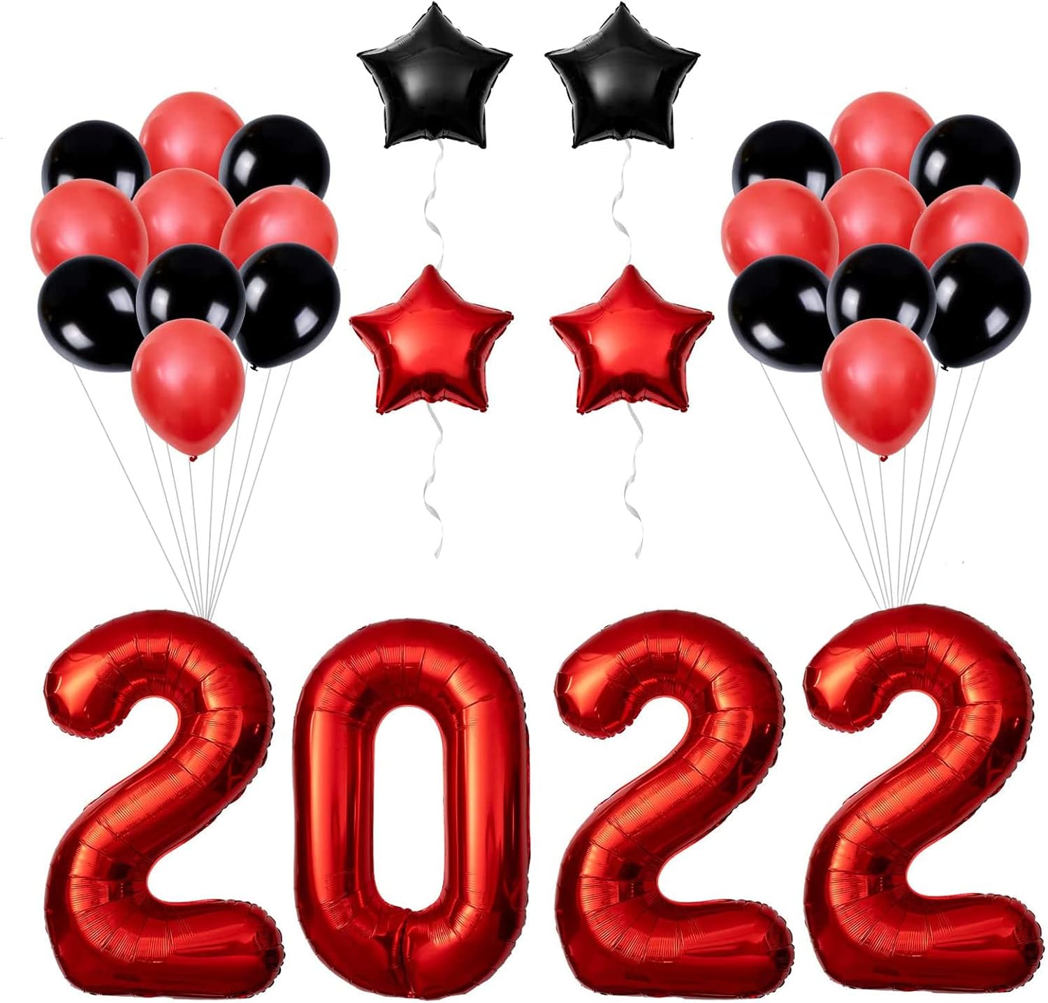 Amazon.com: 2022 Red Balloons Graduation Decorations, Graduation Party ...