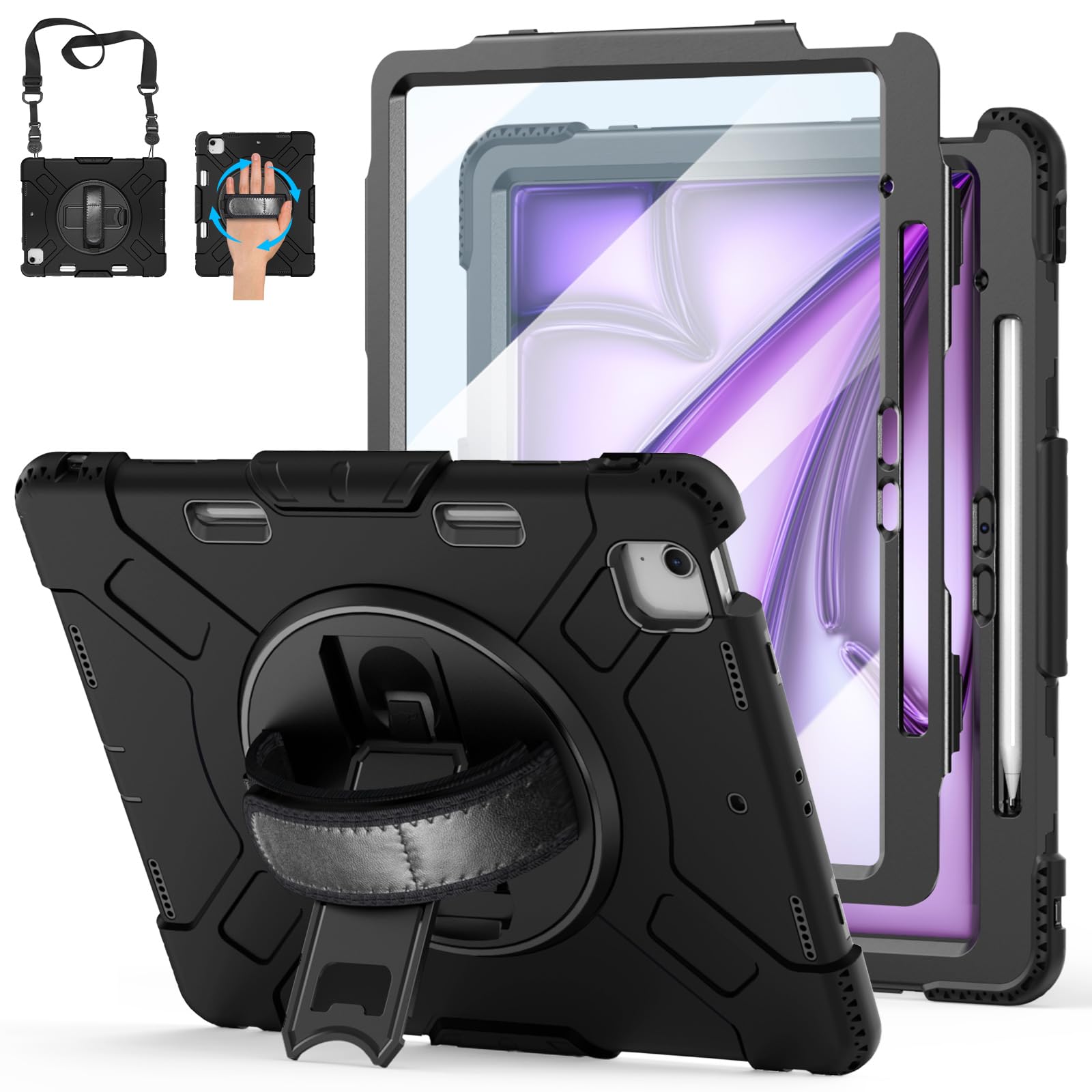 Gralifcare Case for iPad Air 13 Inch (2024) M2: Military Grade Heavy ...