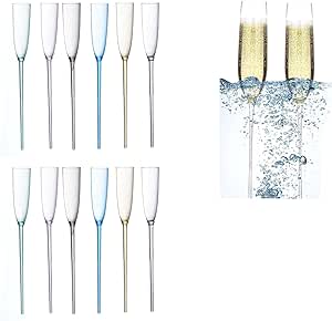 6/12 Pcs Floating Champagne Flutes,Floating Wine Glass for Pool ...