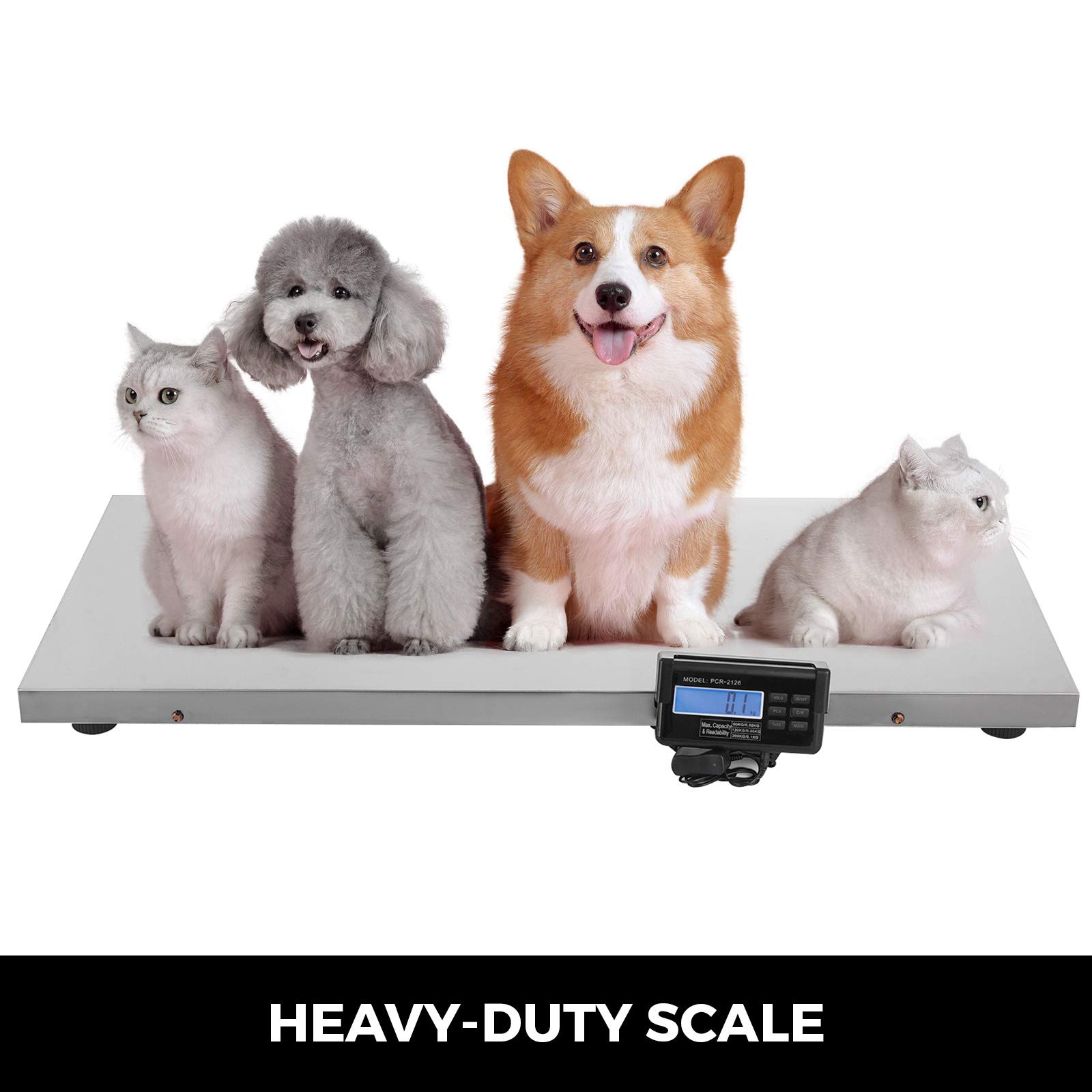 Buy Happybuy 440Lbs Digital Livestock Scale, Large Pet Vet Scale 43x21 ...