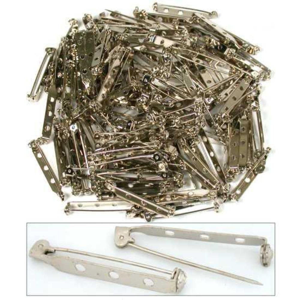 Amazon.com: 144 Bar Pin Backs Closed Clasp Hat Name Badge Parts