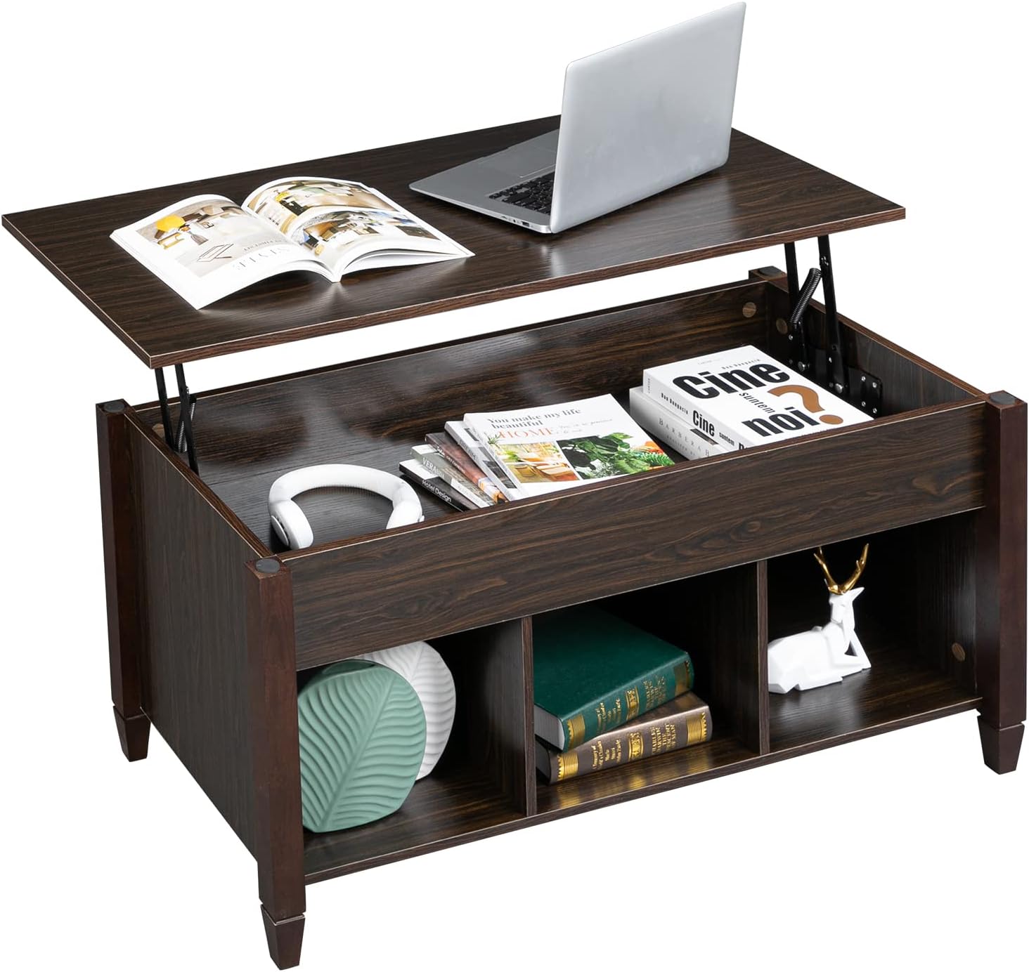 Amazon.com: YardGo Lift Top Coffee Table Wooden Modern Coffee Table ...