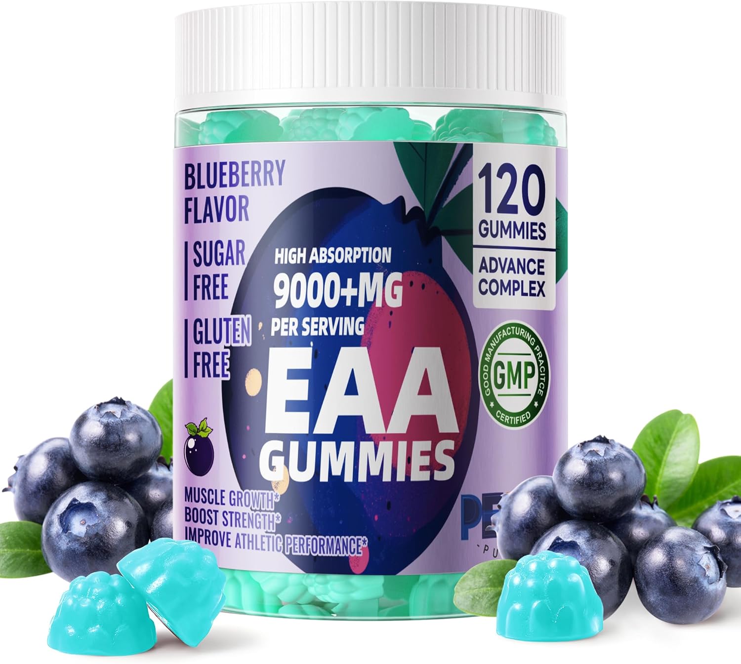 Amazon.com: Pets Purest EAA Gummies 120 Gummies (Blueberry),Essential ...