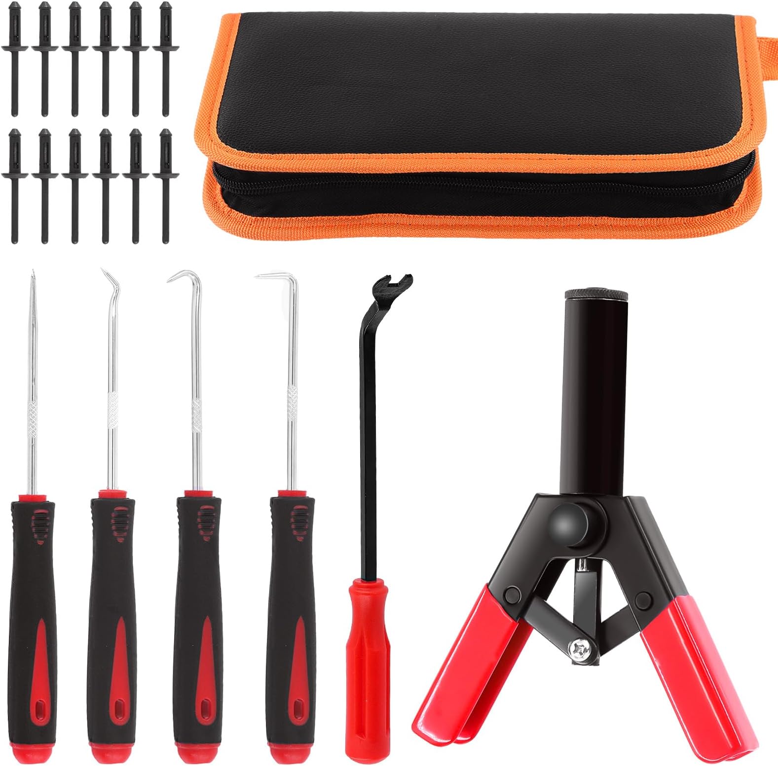 Amazon.com: Rustark 47Pcs Upgraded Poly Rivet Gun Automotive Kit with ...