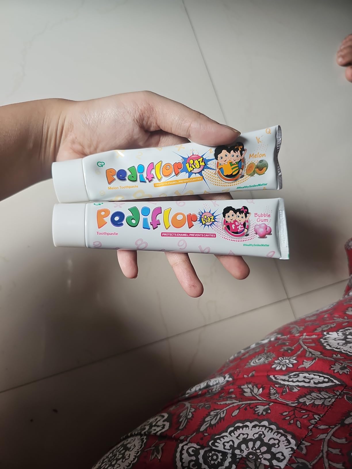 PEDIFLOR Kidz Anti Cavity Protection Toothpaste | Bubble Gum And Orange ...