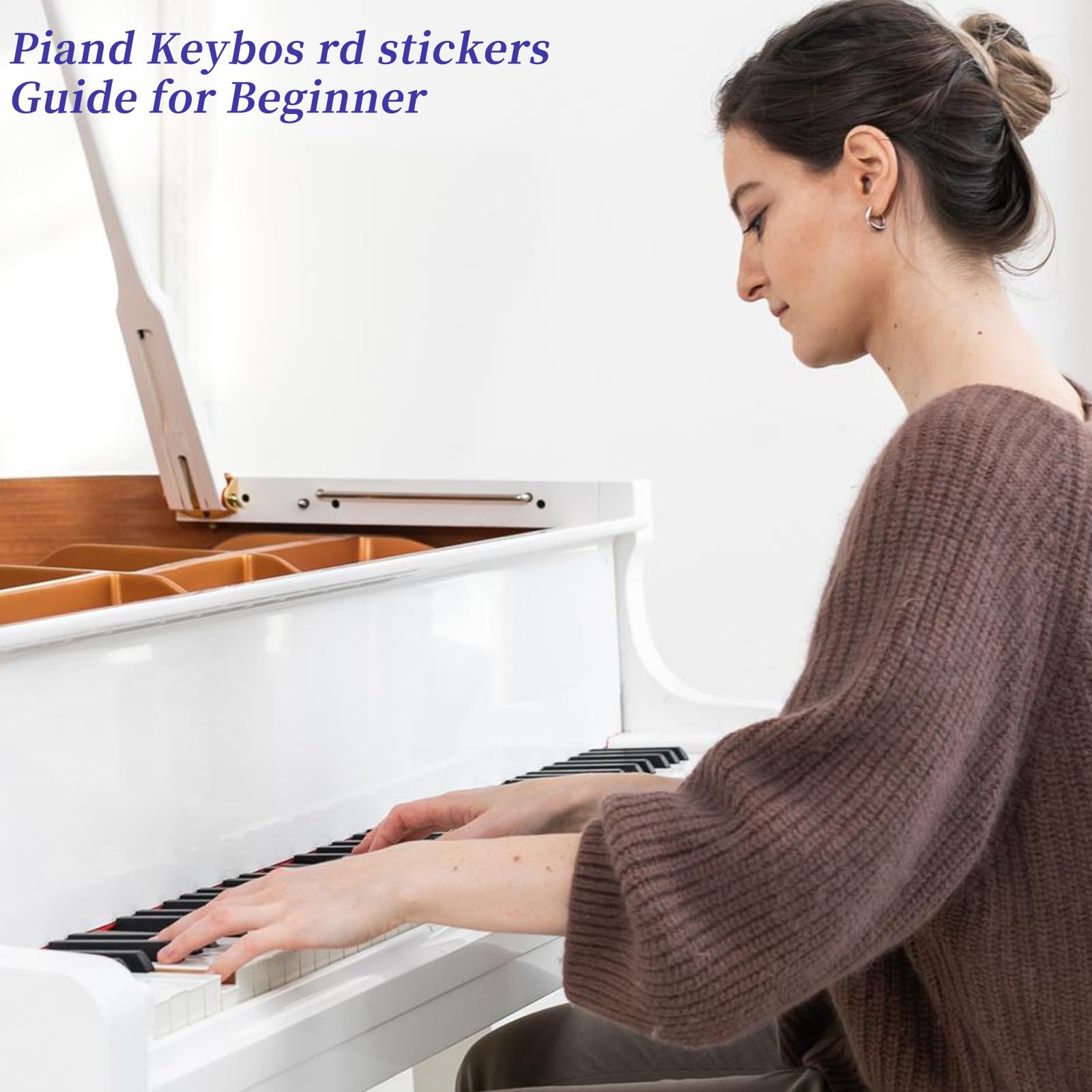 Snapklik.com : Piano Key Stickers 88 Key Colorful Note Stickers For All ...