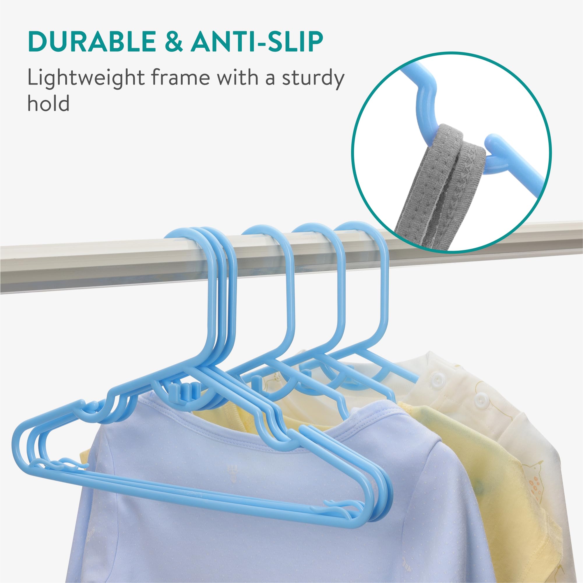 Navaris Baby Hangers for Childrens Clothes – Kids Coat Hanger Set for ...