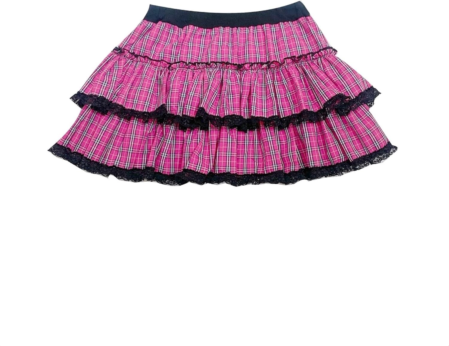 Amazon.com: Women's Gothic Punk Plaid Mini Skirt Sexy Cute Kawaii ...